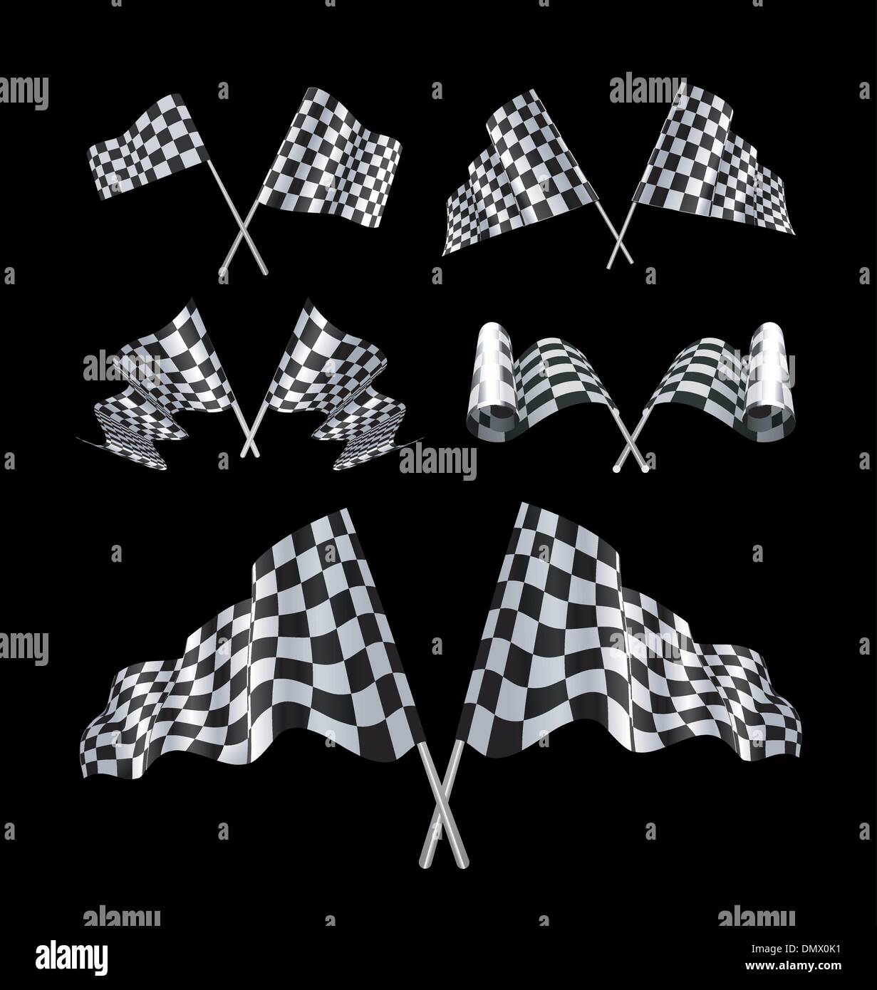 Checkered Flags set Stock Vector Image & Art - Alamy