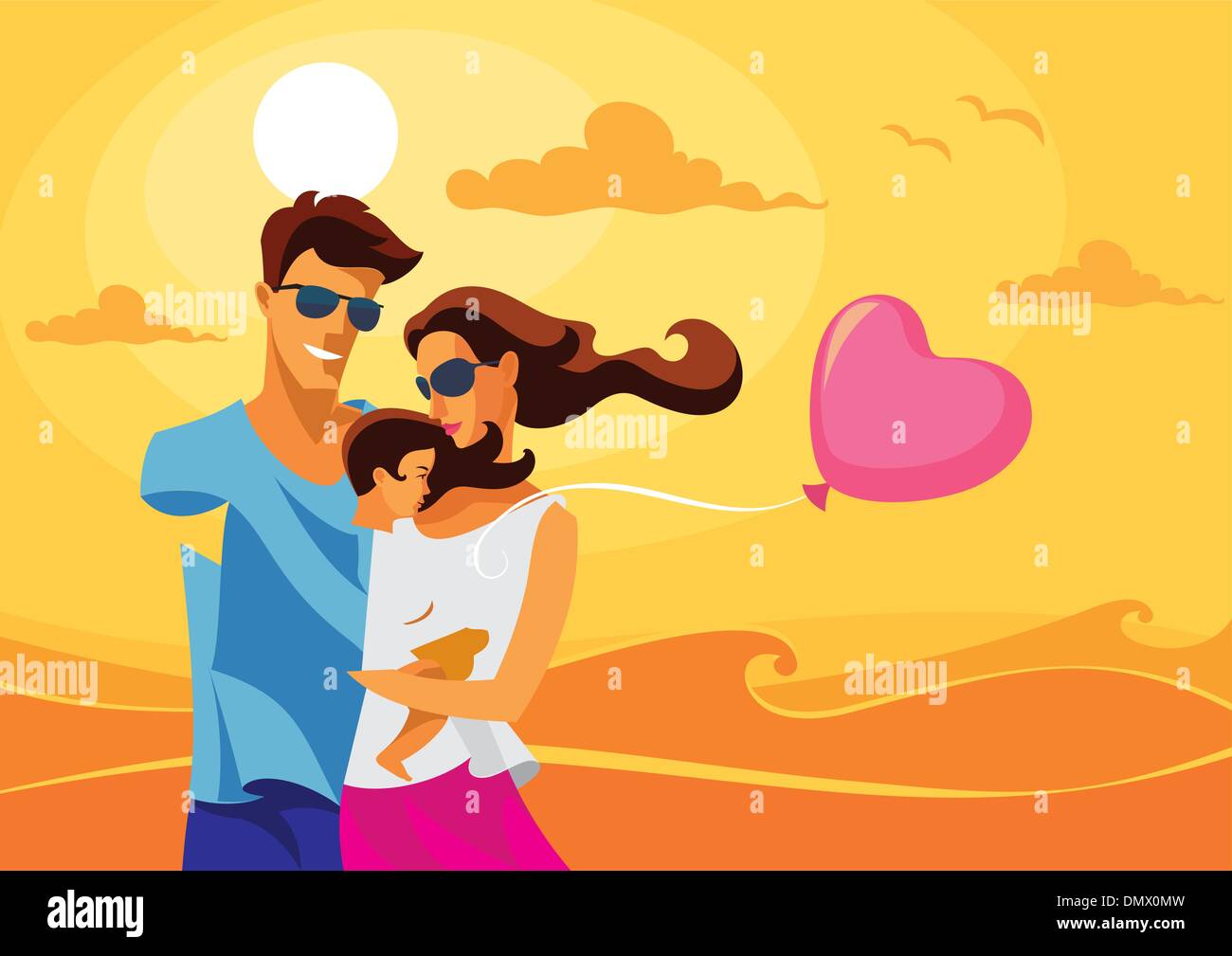 Family sun jump Stock Vector Images - Alamy