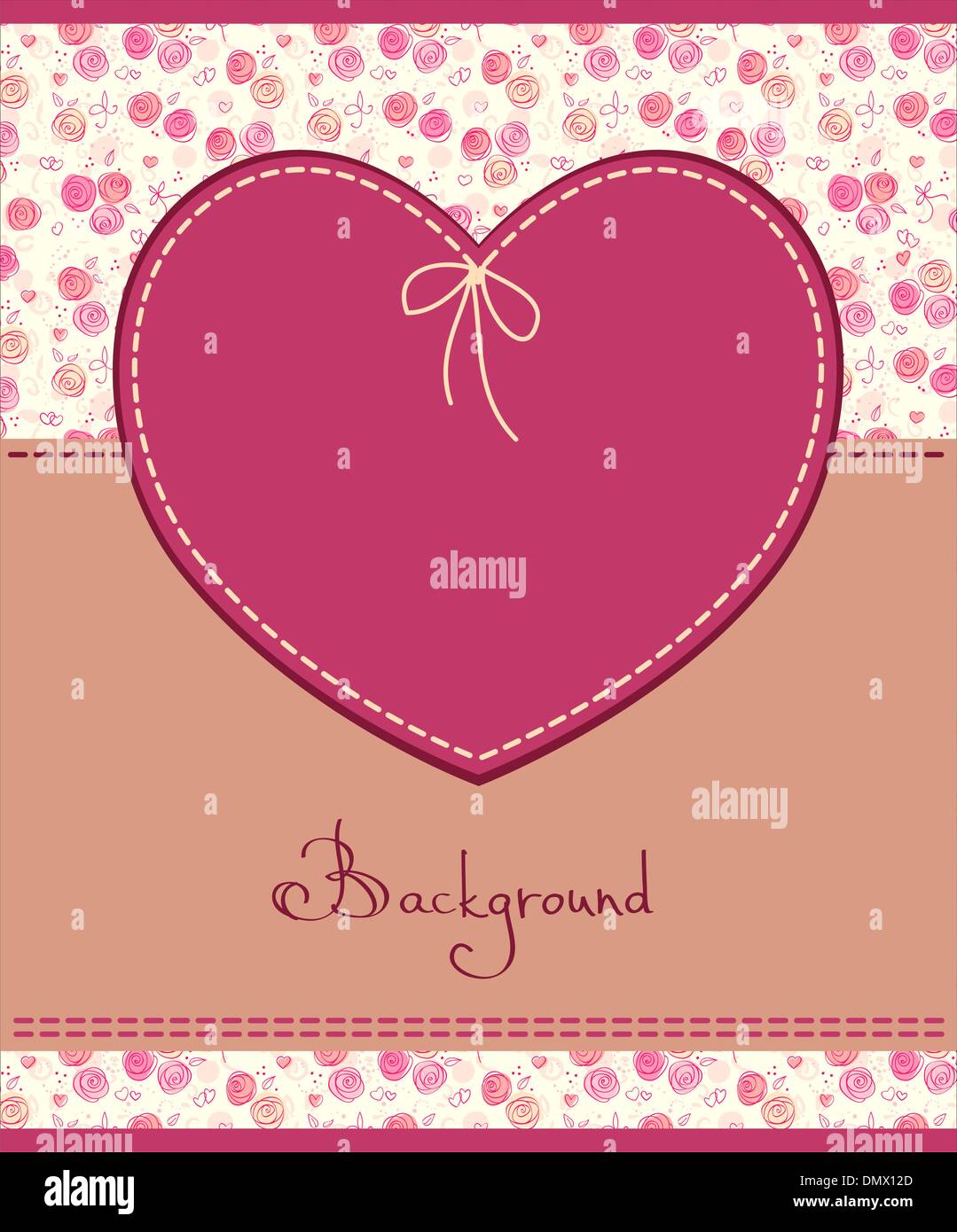 vector pink heart textile label Stock Vector Image & Art - Alamy
