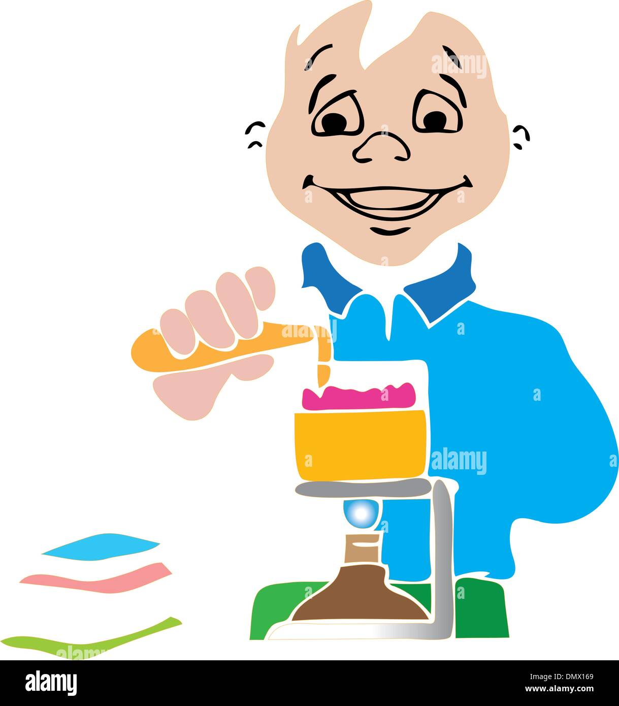 Focused boy Stock Vector Images - Alamy