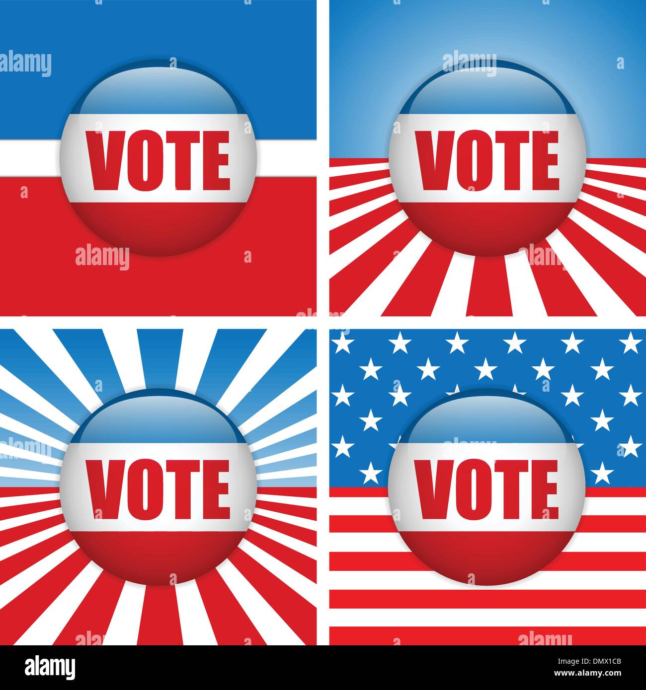 Vote Buttons. Set of four with Background Stock Vector Image & Art - Alamy