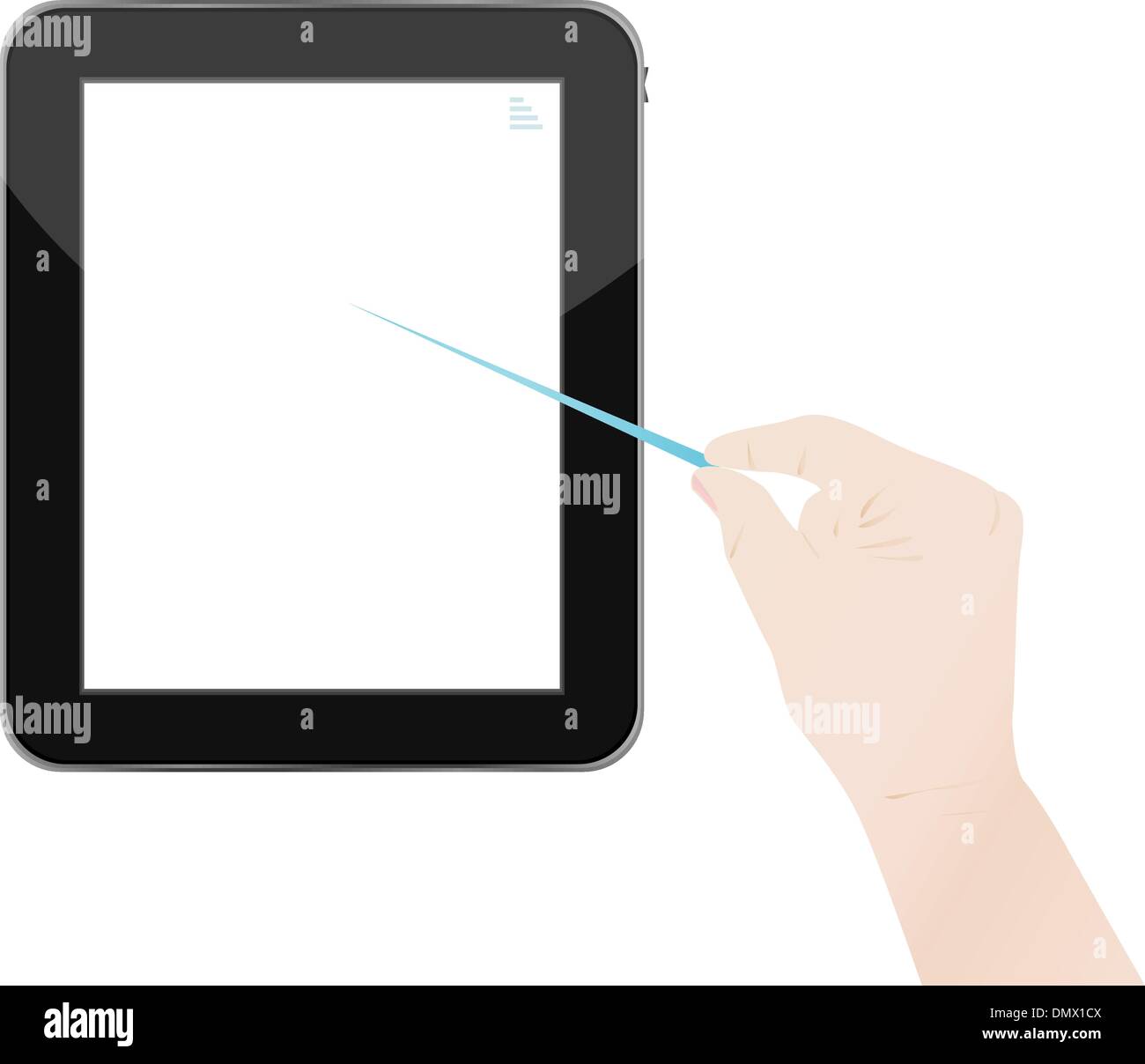 Hands holding and point on digital tablet Stock Vector Image & Art - Alamy