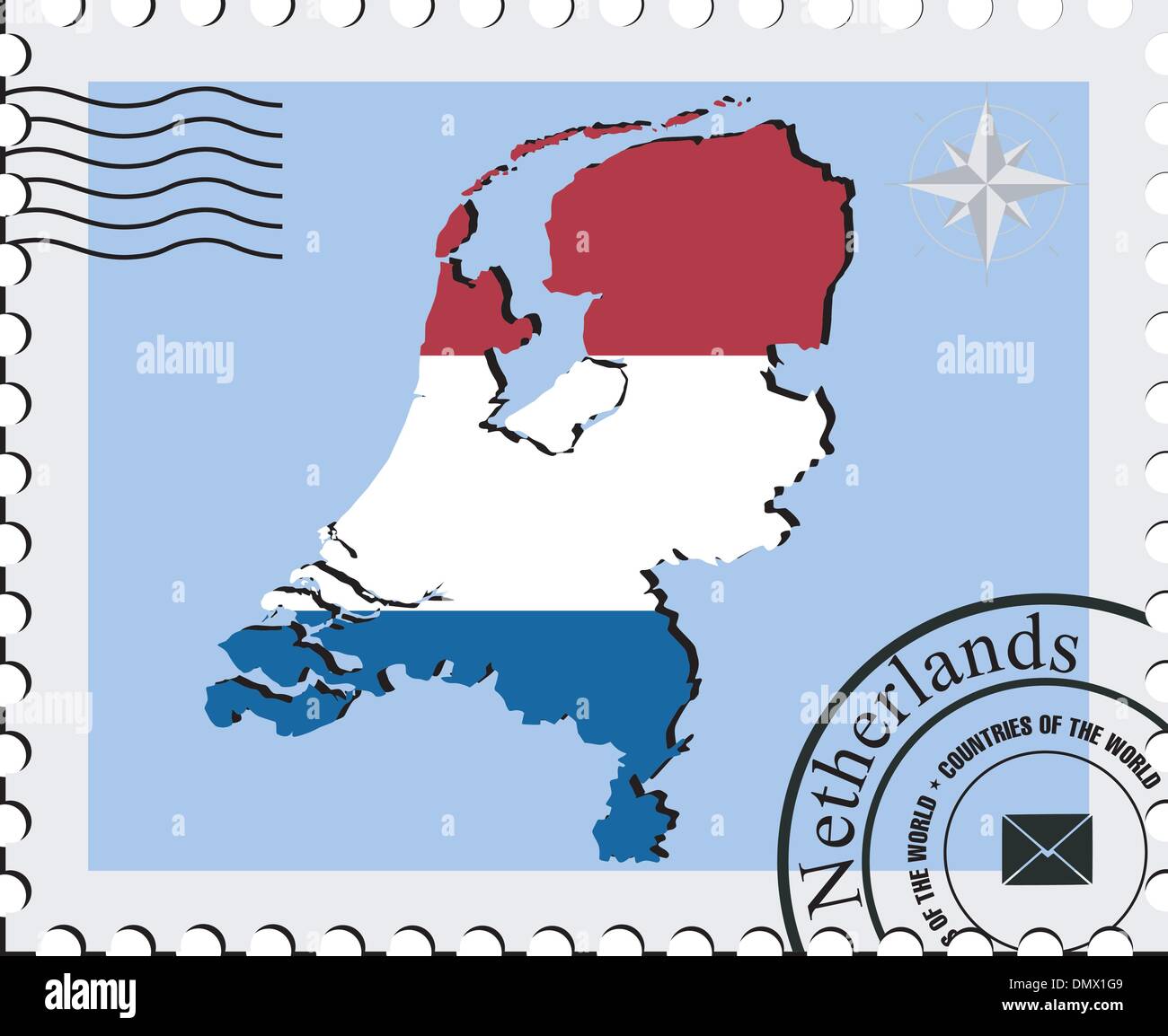 Vector stamp with the image maps of Netherlands Stock Vector Image ...