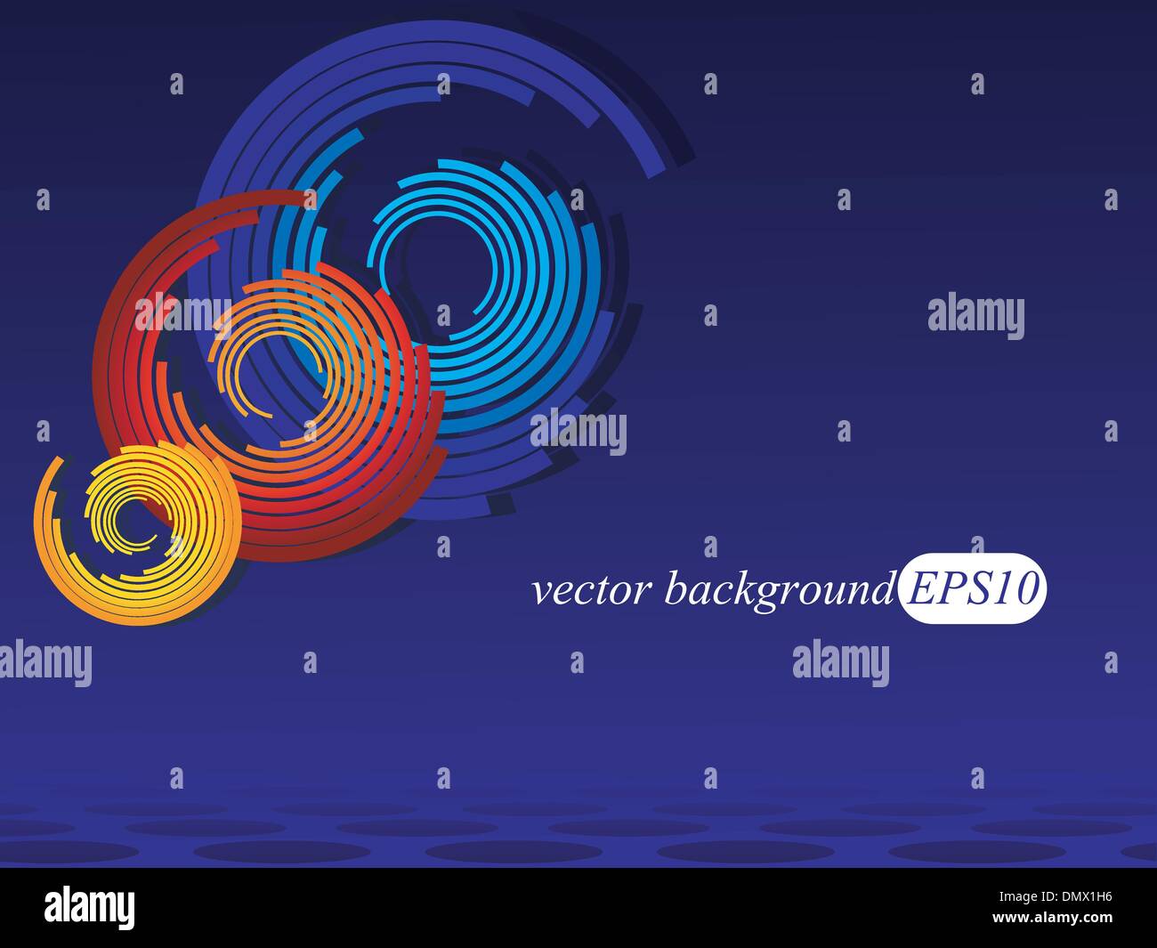 Vector blue background with colored elements Stock Vector Image & Art ...