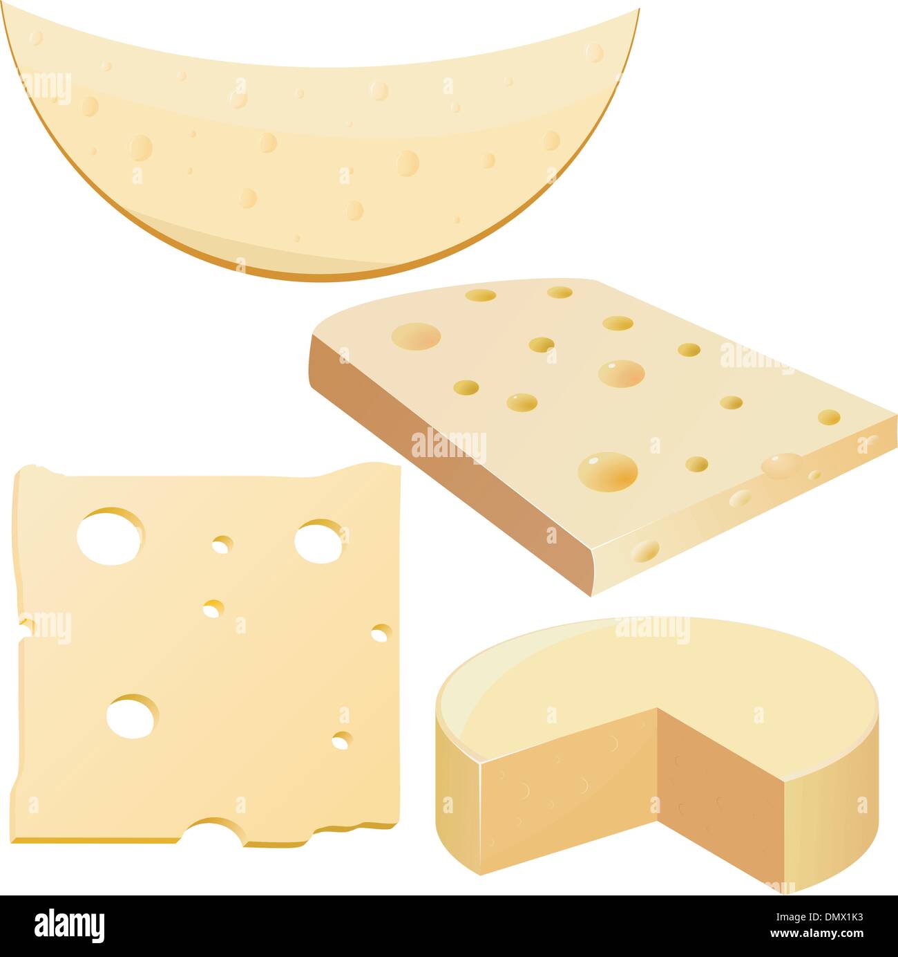 Collection of vector illustrations cheese Stock Vector Image & Art - Alamy