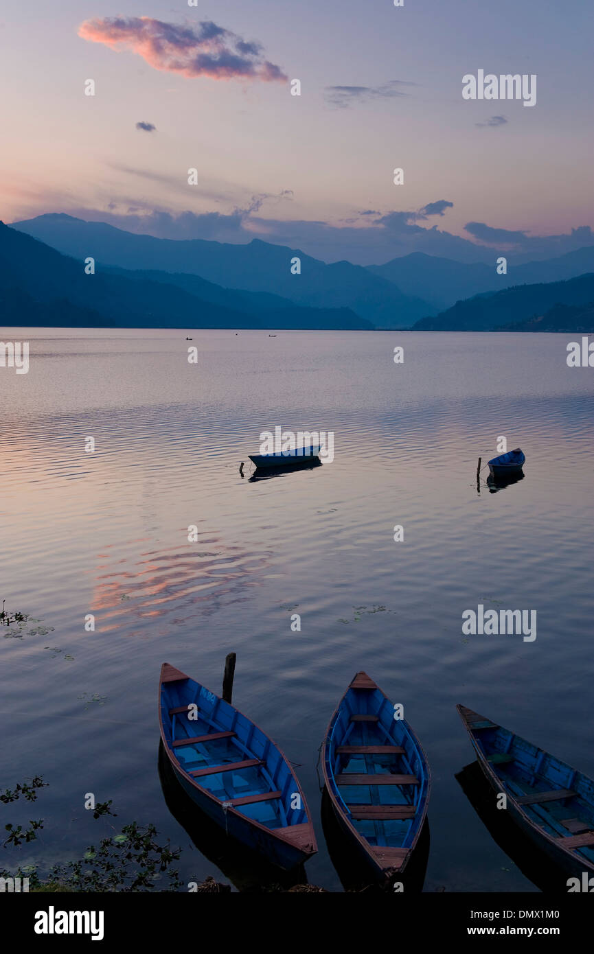 Phewa Tal Lake, Pokhara, Western Hills, Nepal Stock Photo - Alamy