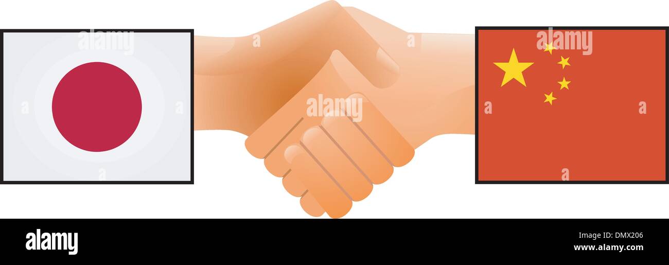 Sign of friendship the China and Japan Stock Vector Image & Art - Alamy