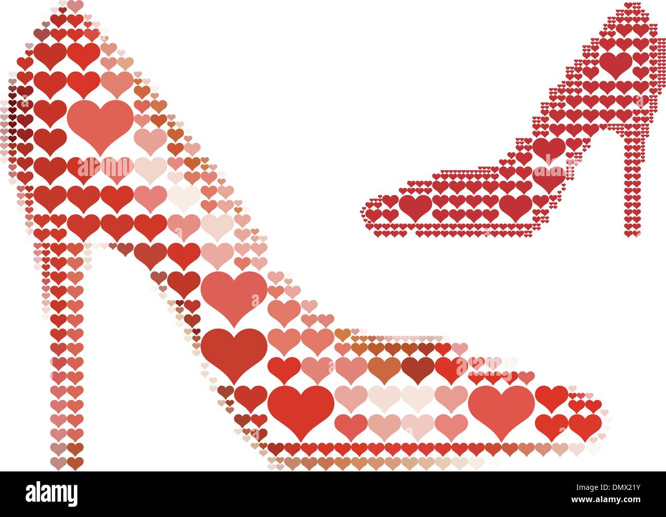 Shoe with red heart pattern hi-res stock photography and images - Alamy