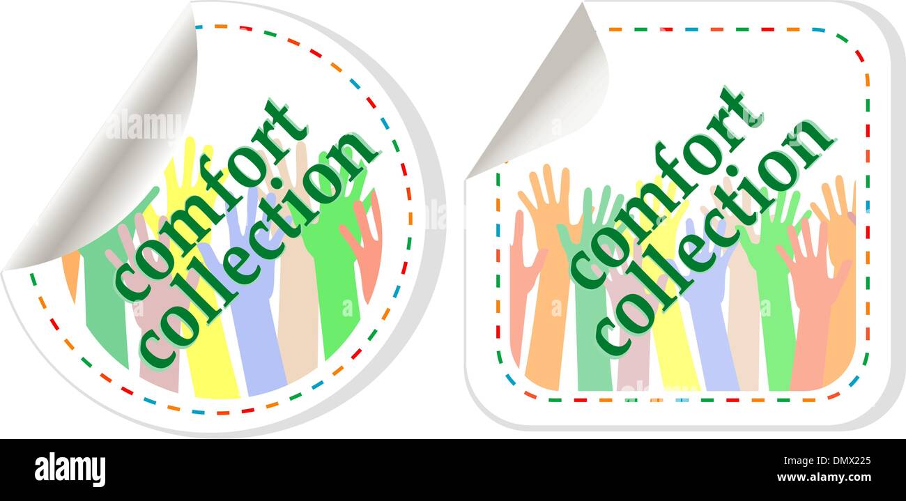 Comfort wear collection stickers Stock Vector Image & Art - Alamy