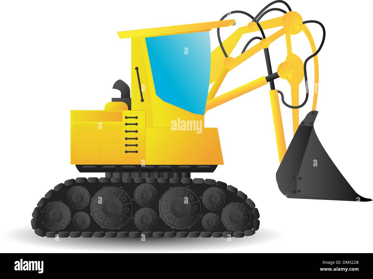Large industrial excavator car Stock Vector Images - Alamy