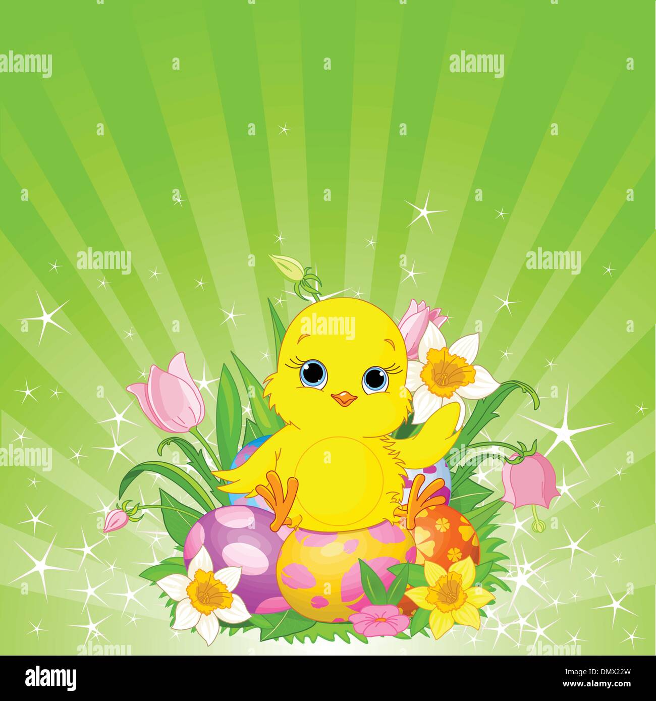 Beautiful Easter chick background Stock Vector Image & Art - Alamy