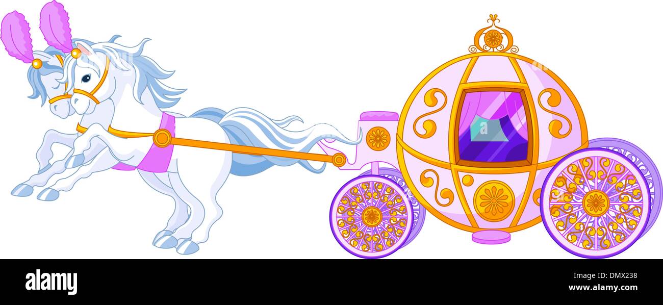 Horse drawn carriage clipart Stock Vector Images - Alamy