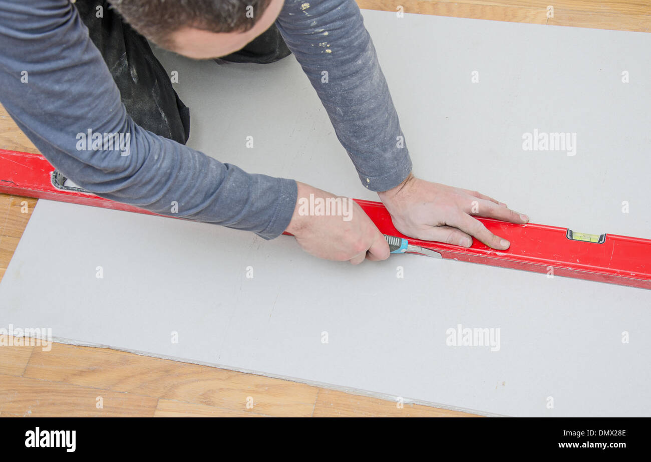 Installing plasterboard hi-res stock photography and images - Alamy