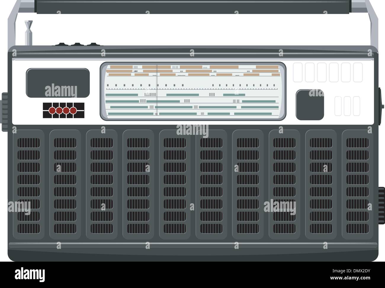 Vector illustration of a portable radio in a black casing. EPS1 Stock ...