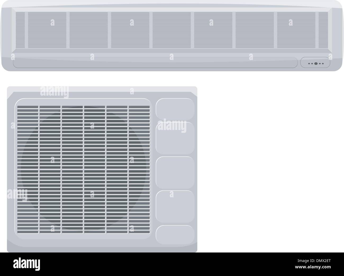 Vector illustration of modern air conditioning on a white backgr Stock ...