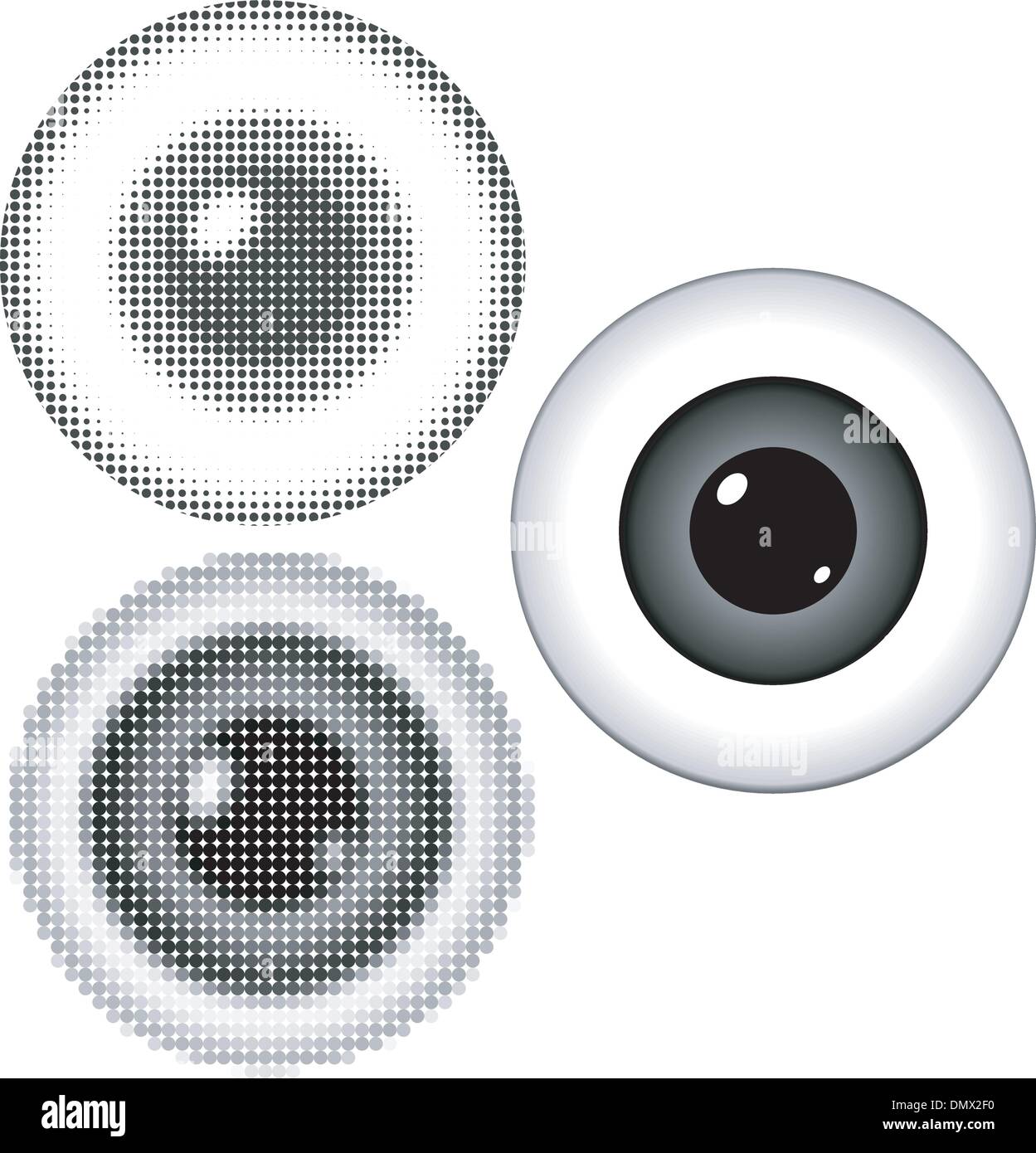 Vector illustration of stylized eyeball with a pupil Stock Vector Image ...