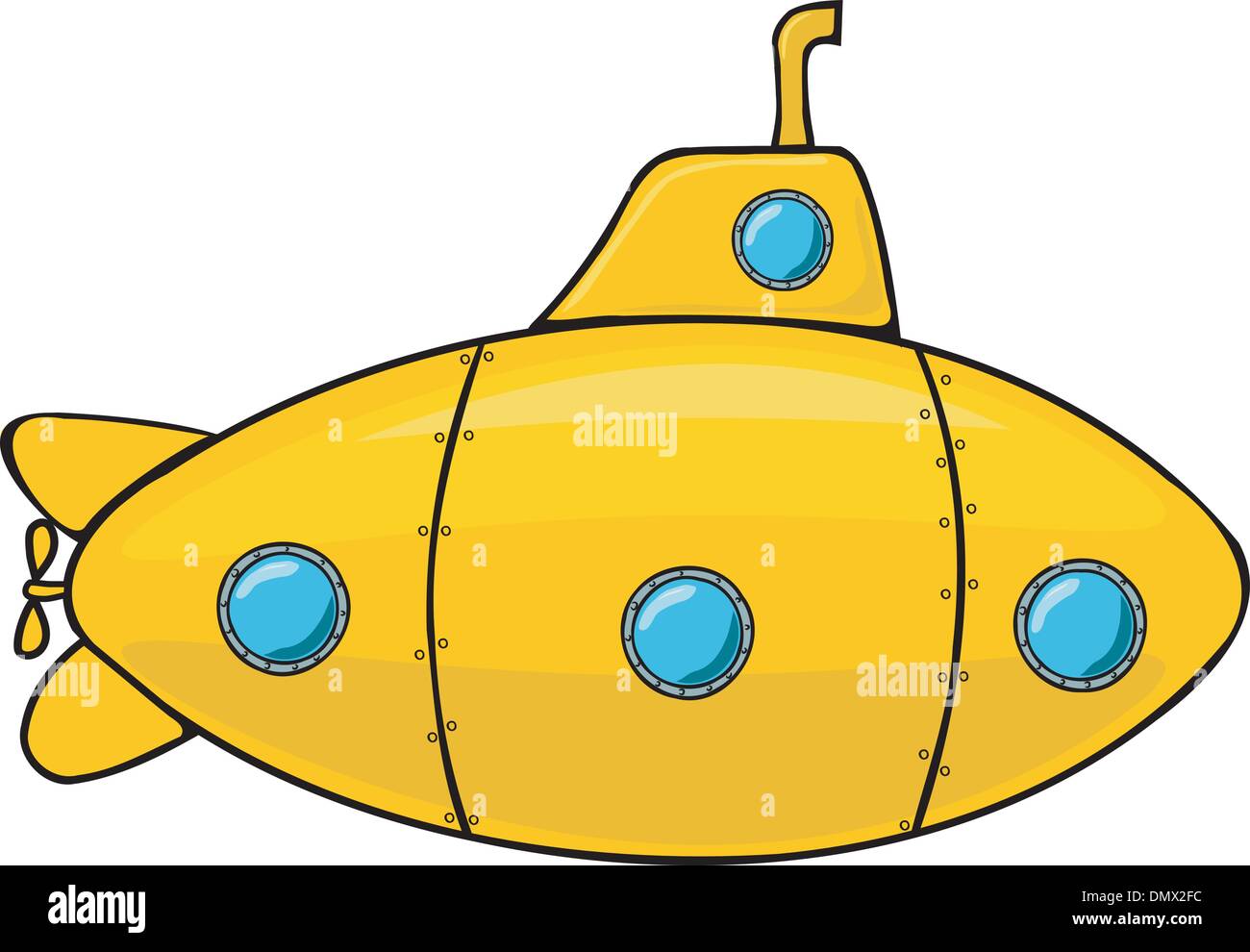 Yellow submarine isolated on Stock Vector Images - Alamy