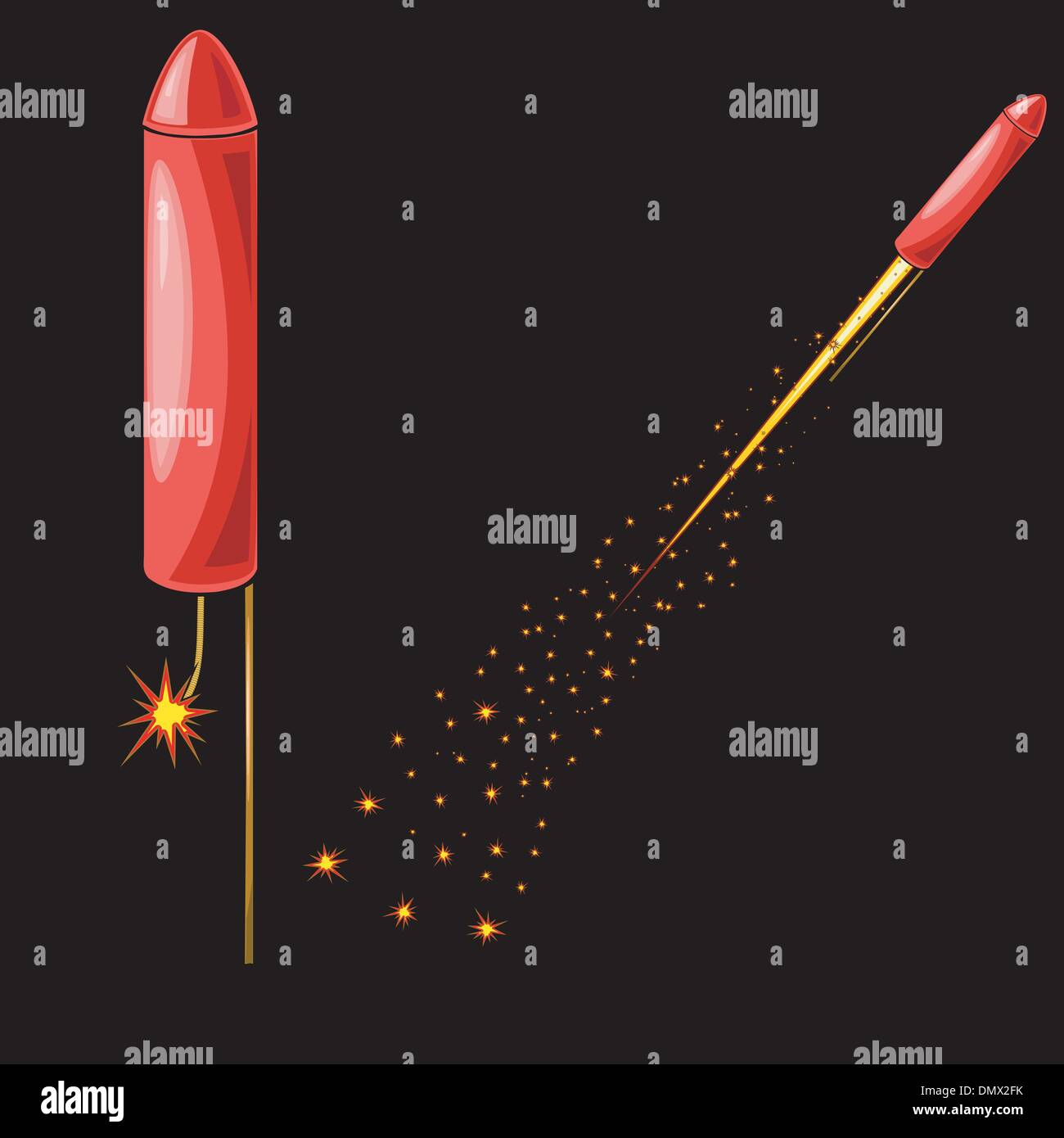 The rocket for fireworks Stock Vector Image & Art - Alamy