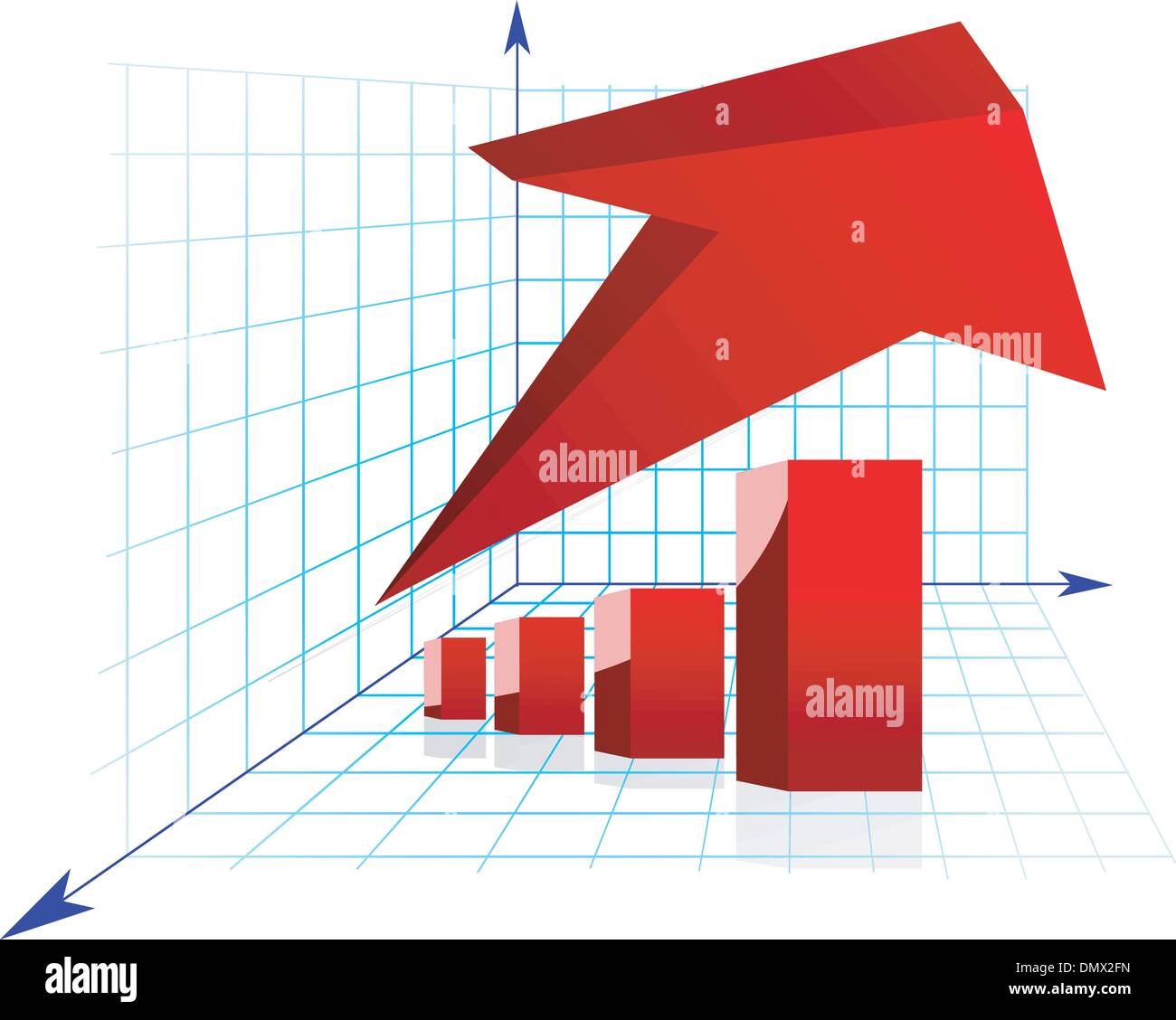The color diagram with red arrow Stock Vector Image & Art - Alamy