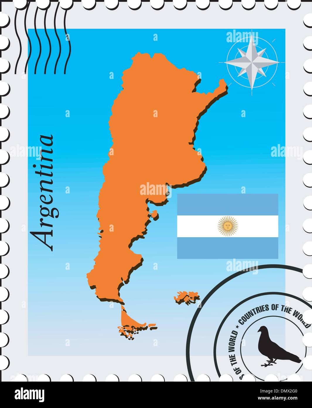 Vector stamp with the image maps of Argentina Stock Vector Image & Art ...