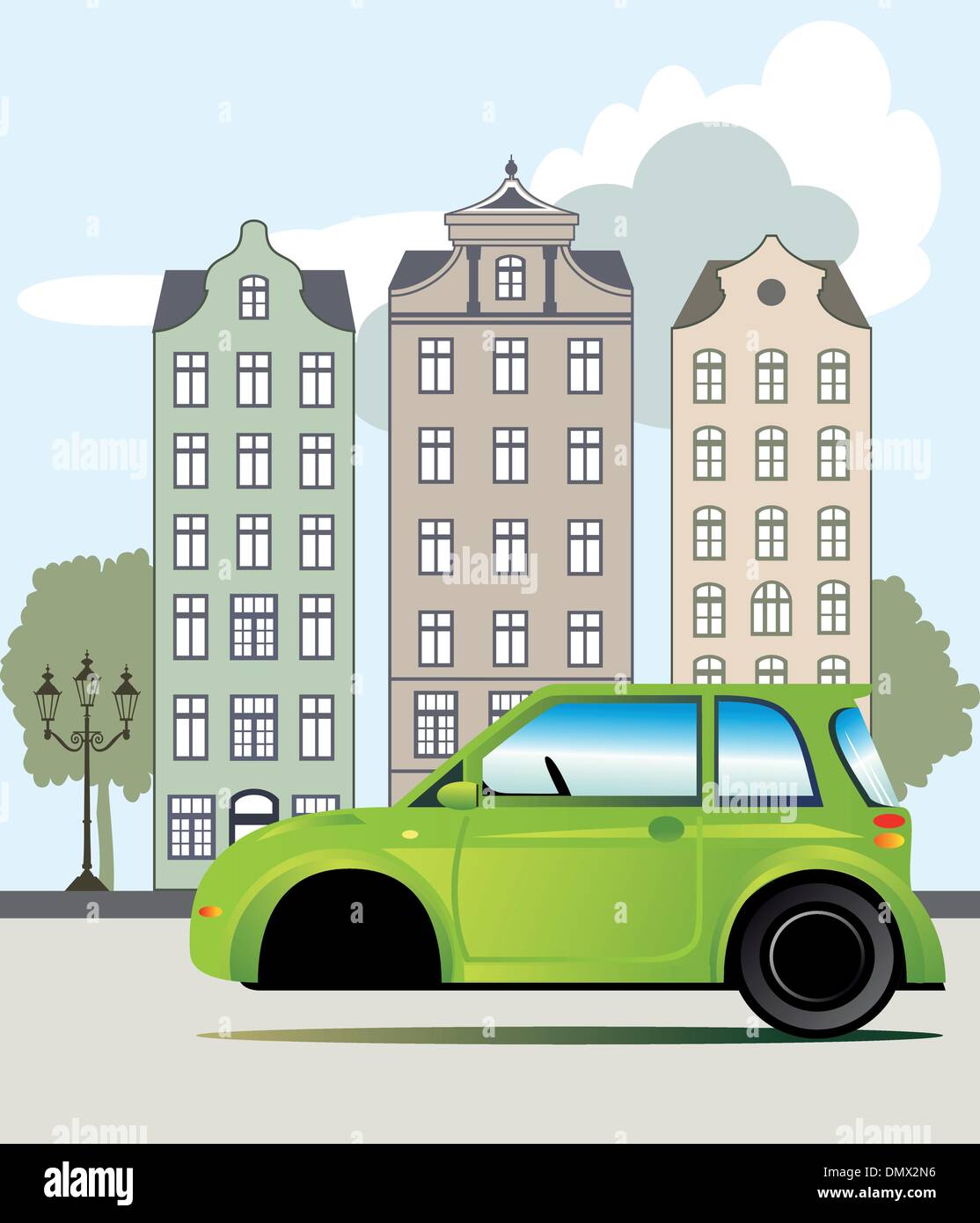 Car in tree Stock Vector Images - Alamy