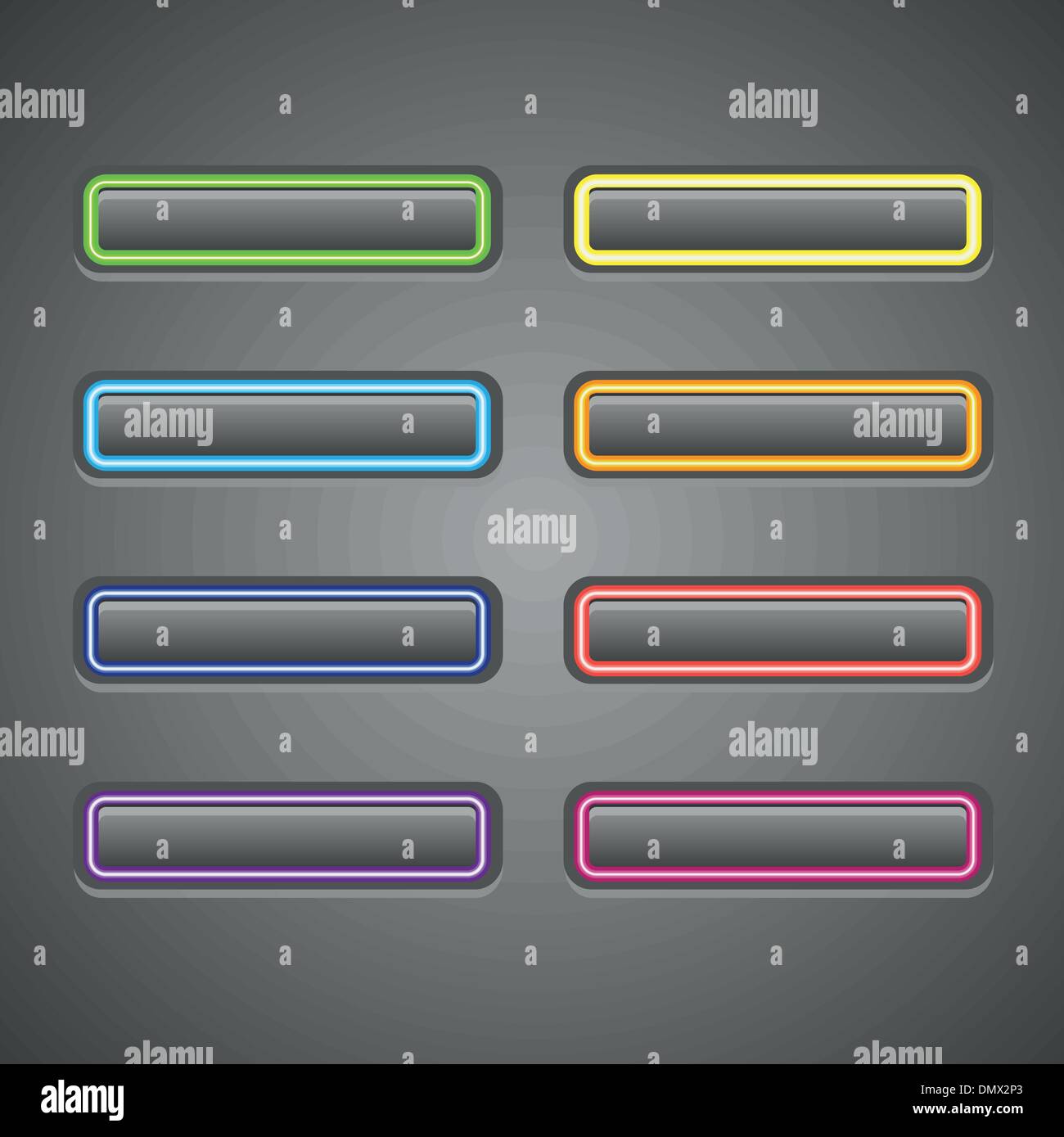 Set of glowing web buttons Stock Vector Image & Art - Alamy