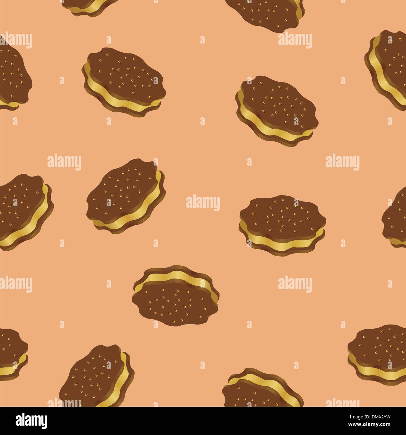 seamless texture with a chocolate biscuit Stock Vector Image & Art - Alamy