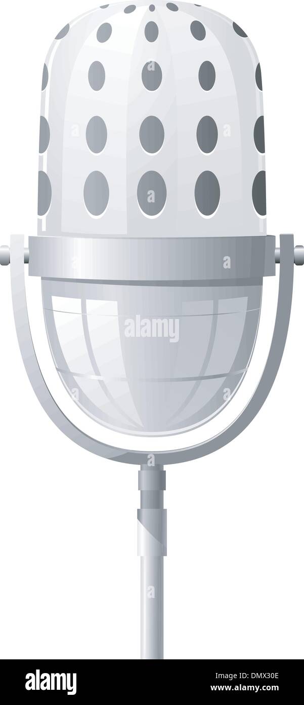 Vector illustration of a microphone at the front Stock Vector Image ...