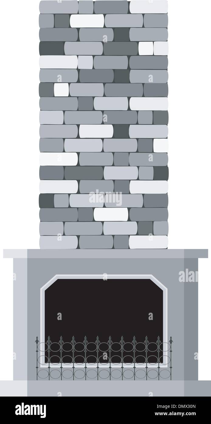 Vector illustration of the fireplace Stock Vector Image & Art - Alamy