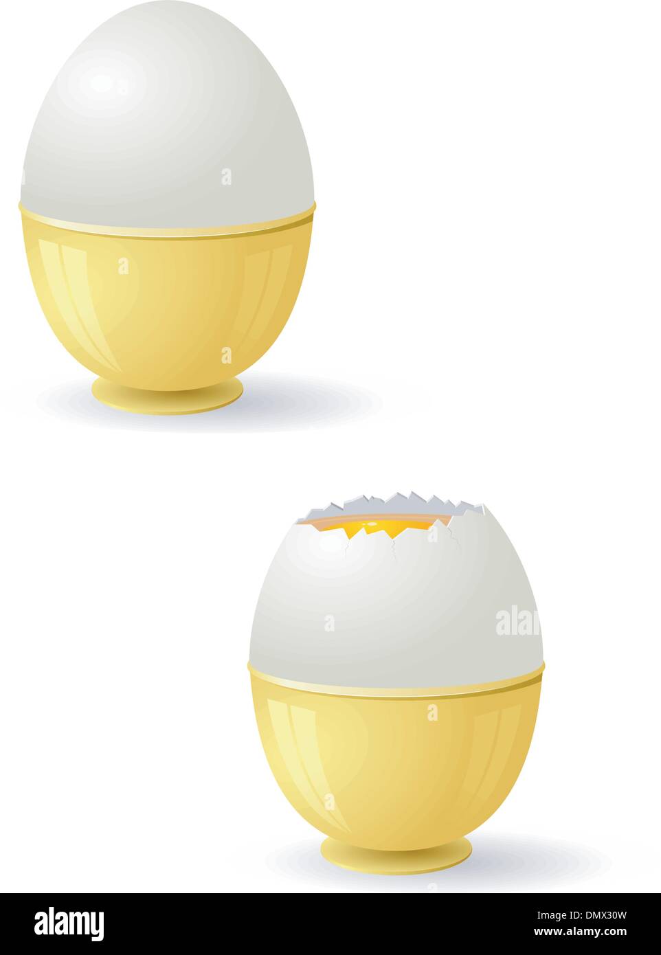Vector illustration of eggs with yolk Stock Vector Image & Art - Alamy