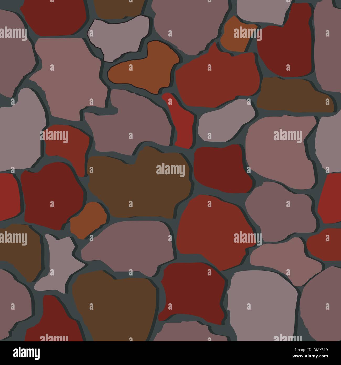 Vector illustration of seamless stone wall textures Stock Vector Image ...