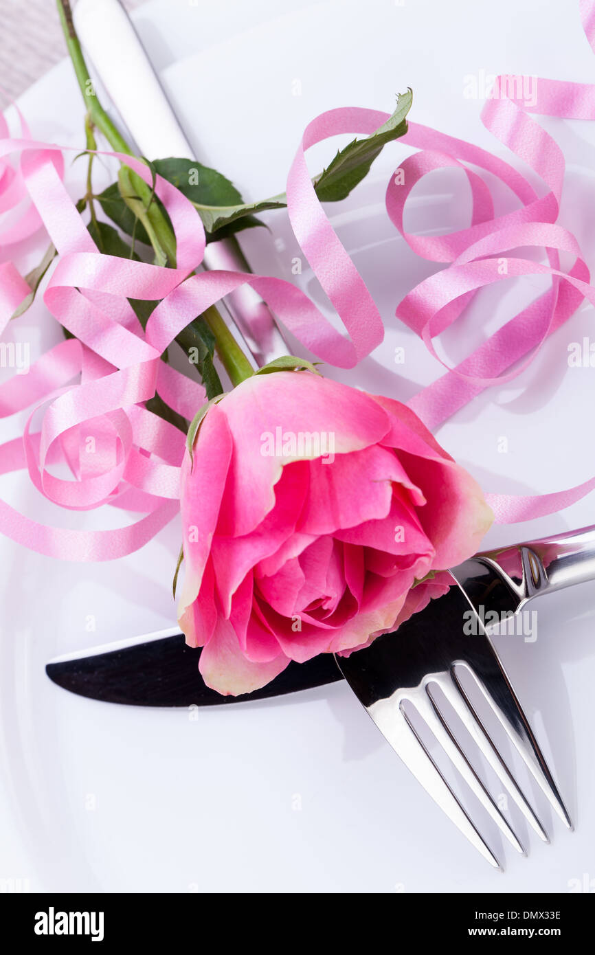 Single Rose On Table