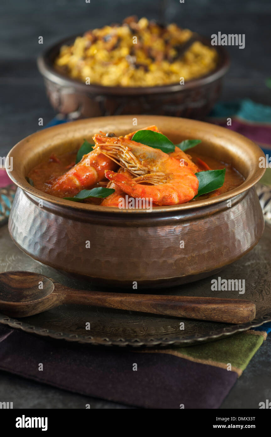 Prawn Patia Shrimp Pathia. Parsee seafood curry. India food Stock Photo ...