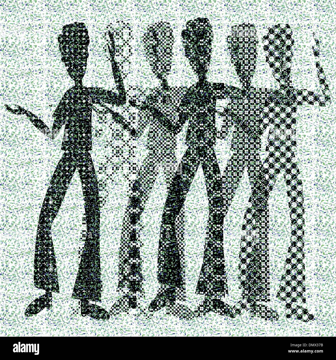 Green halftone pattern on Stock Vector Images - Alamy