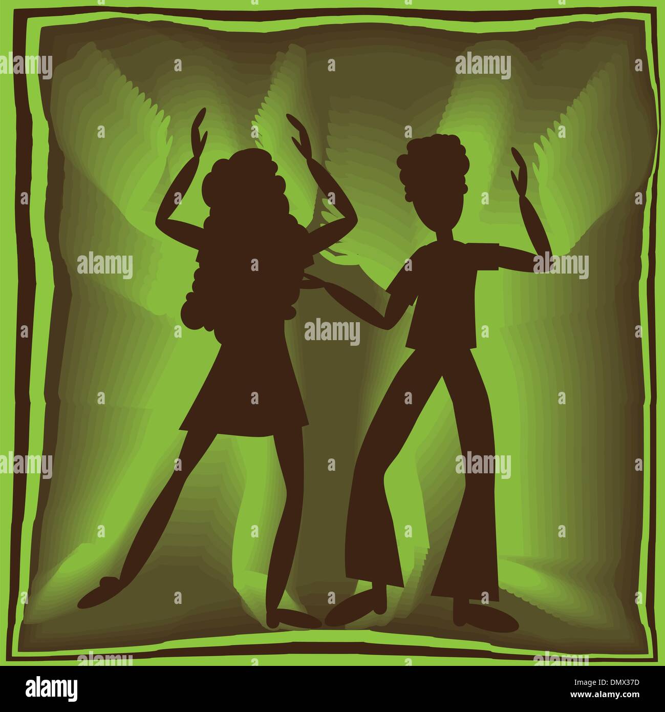 retro dancing in green Stock Vector Image & Art - Alamy
