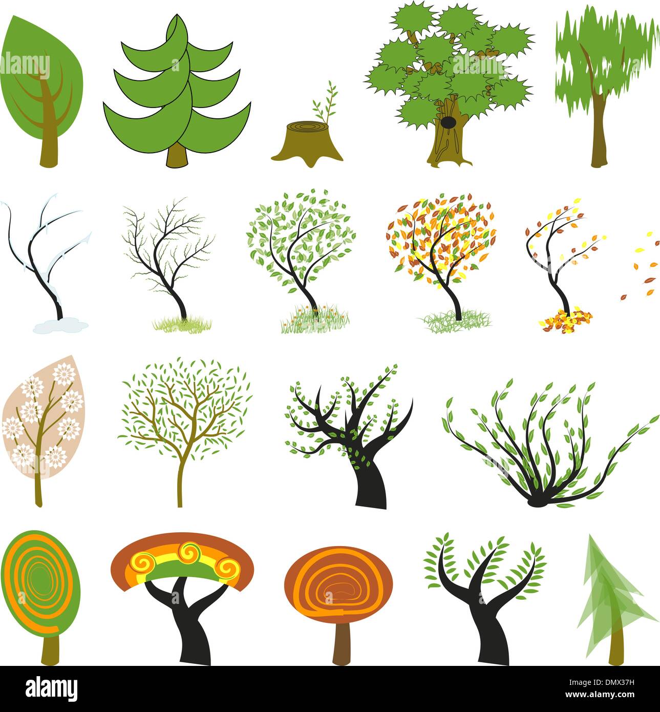 Cartoon trees hi-res stock photography and images - Alamy