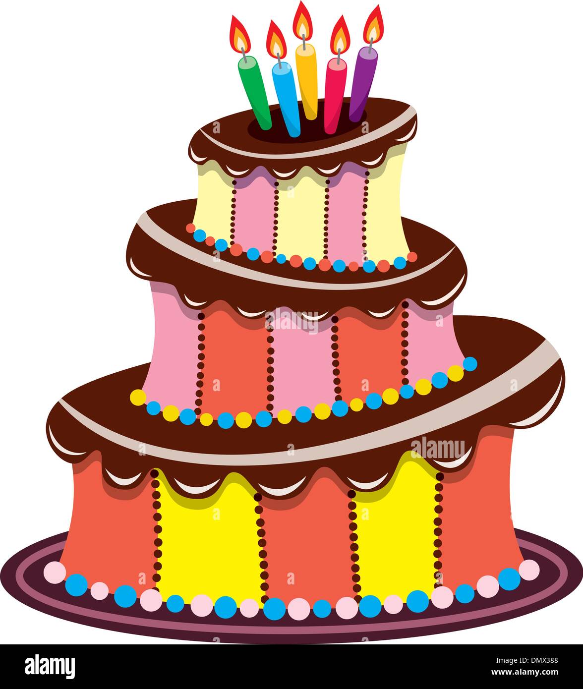Big chocolate birthday cake hi-res stock photography and images - Alamy