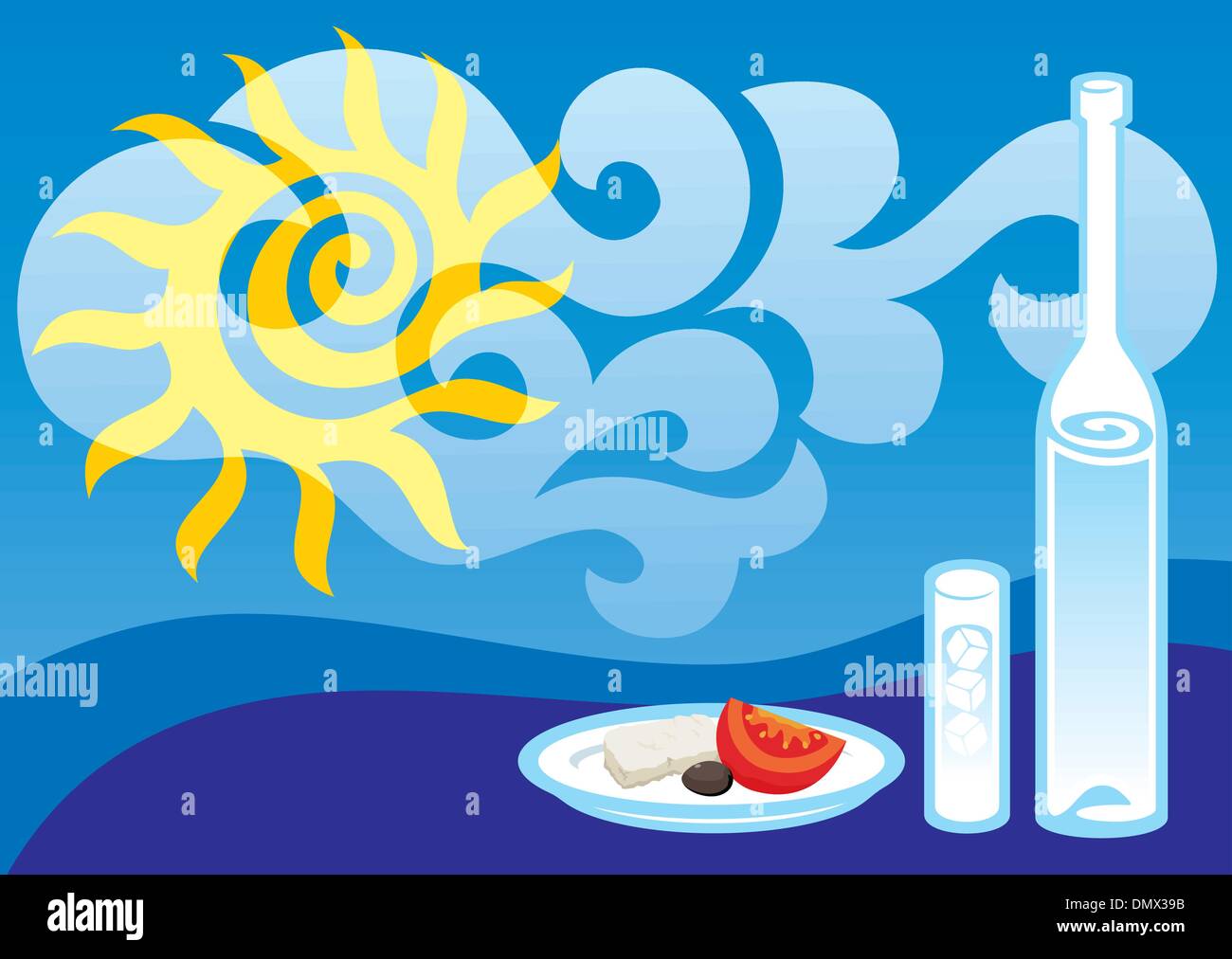 Feta tomato Stock Vector Images - Alamy