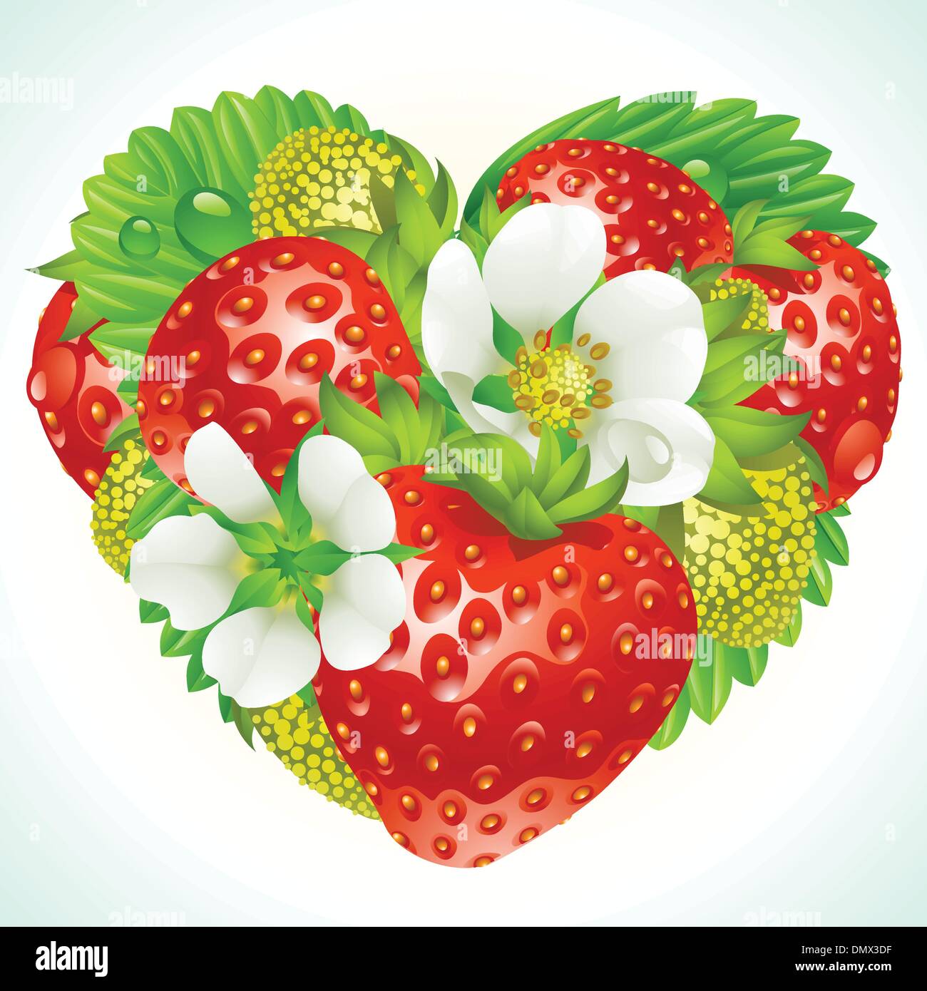Red juicy strawberries in Stock Vector Images - Alamy