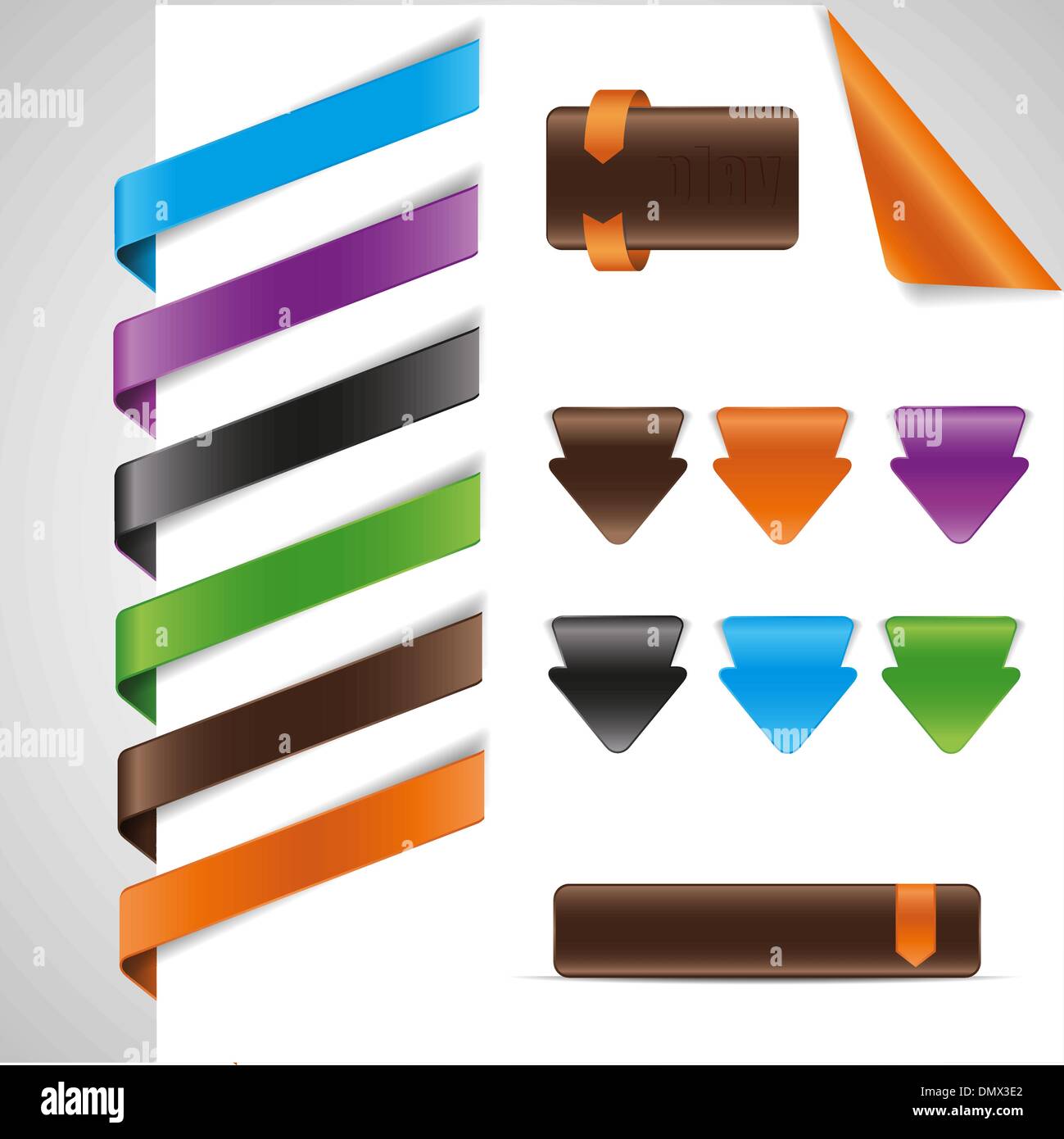 White tags in brown Stock Vector Images - Alamy