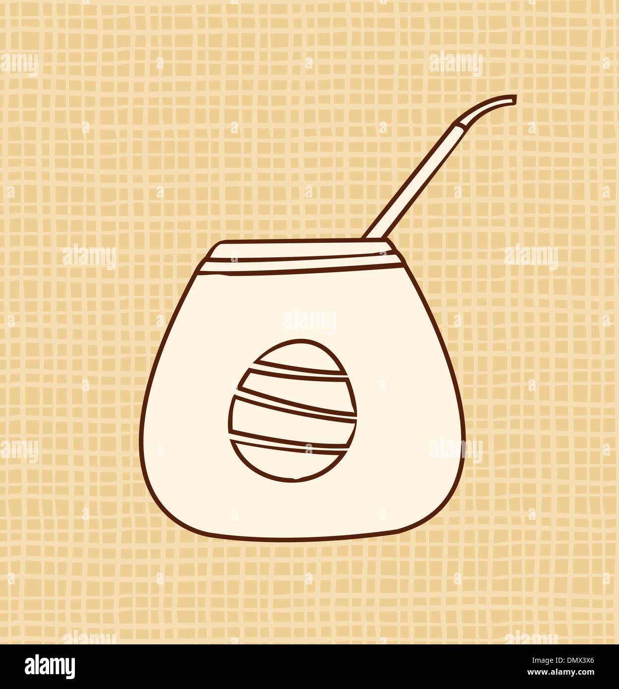Vector Calabash with Bombilla Stock Vector Image & Art - Alamy