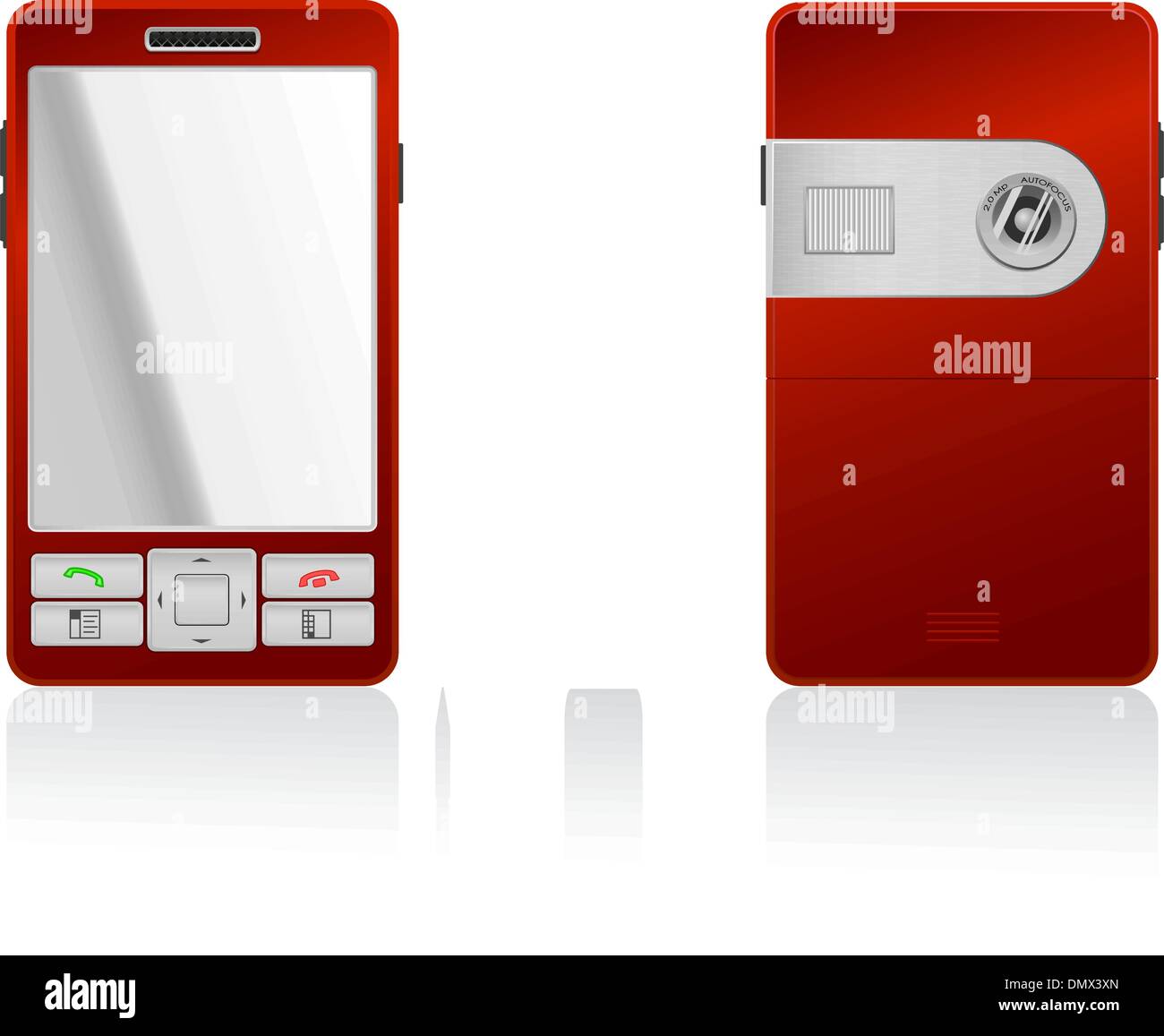 Vector illustration of red PDA Stock Vector Image & Art - Alamy