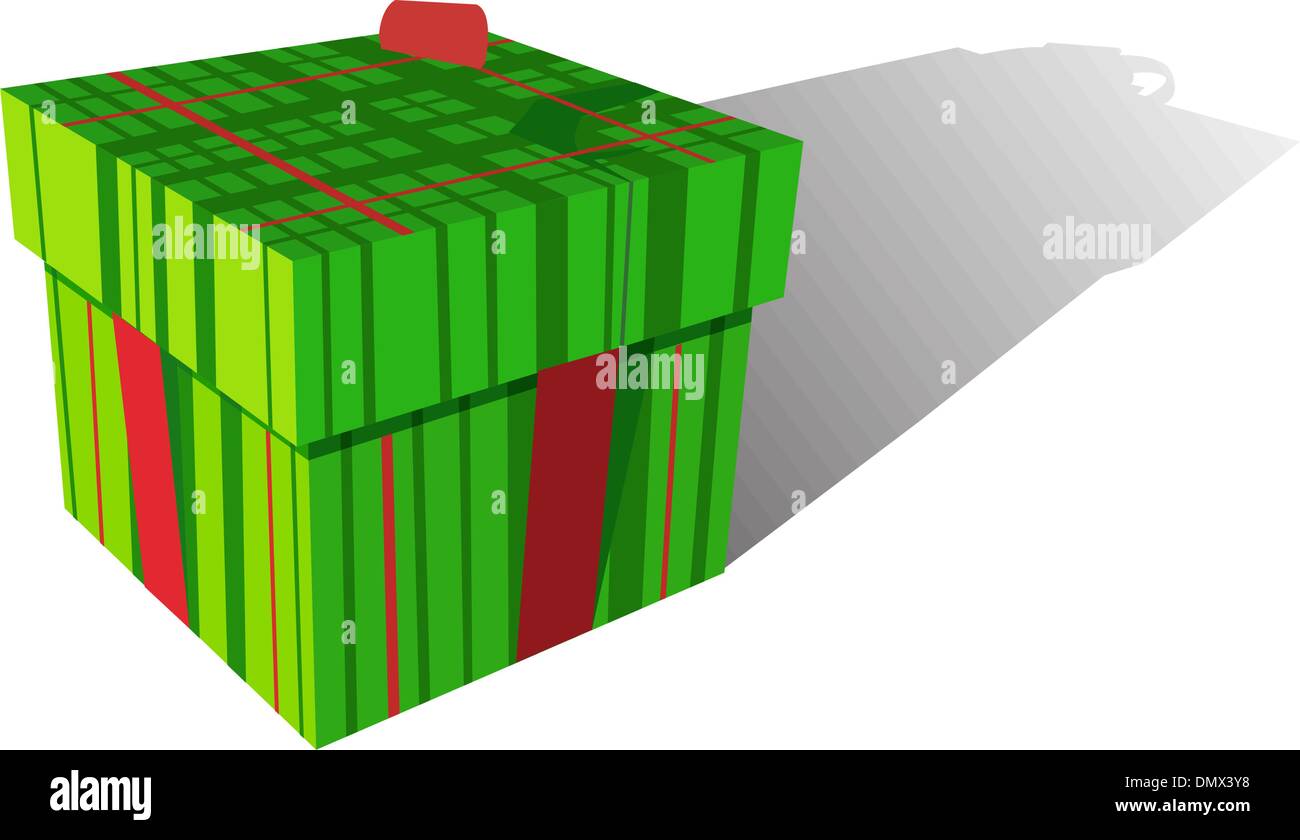 Christmas box gift tied Stock Vector Images - Alamy