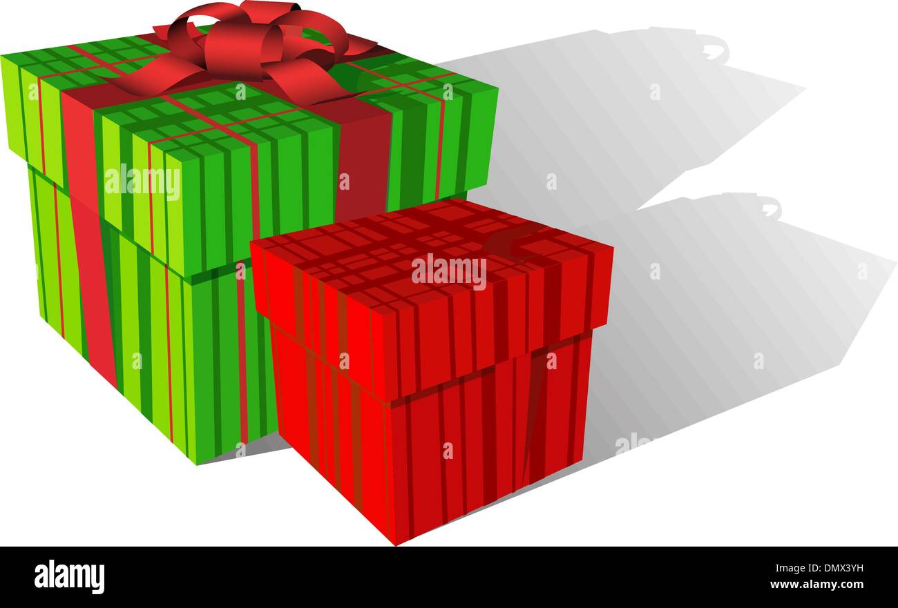 Two vector holiday boxes Stock Vector Image & Art - Alamy