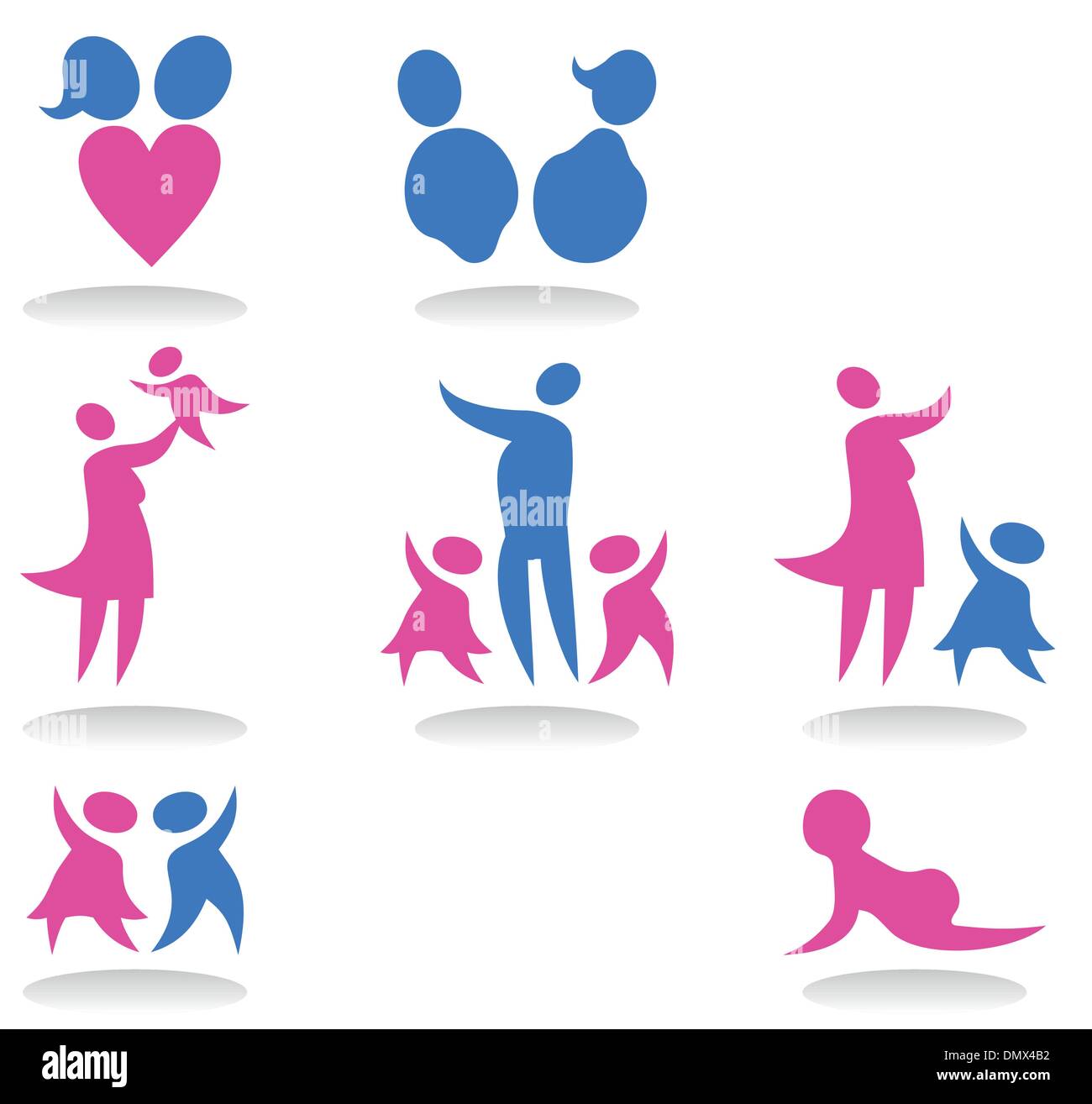 Icons a family Stock Vector Image & Art - Alamy