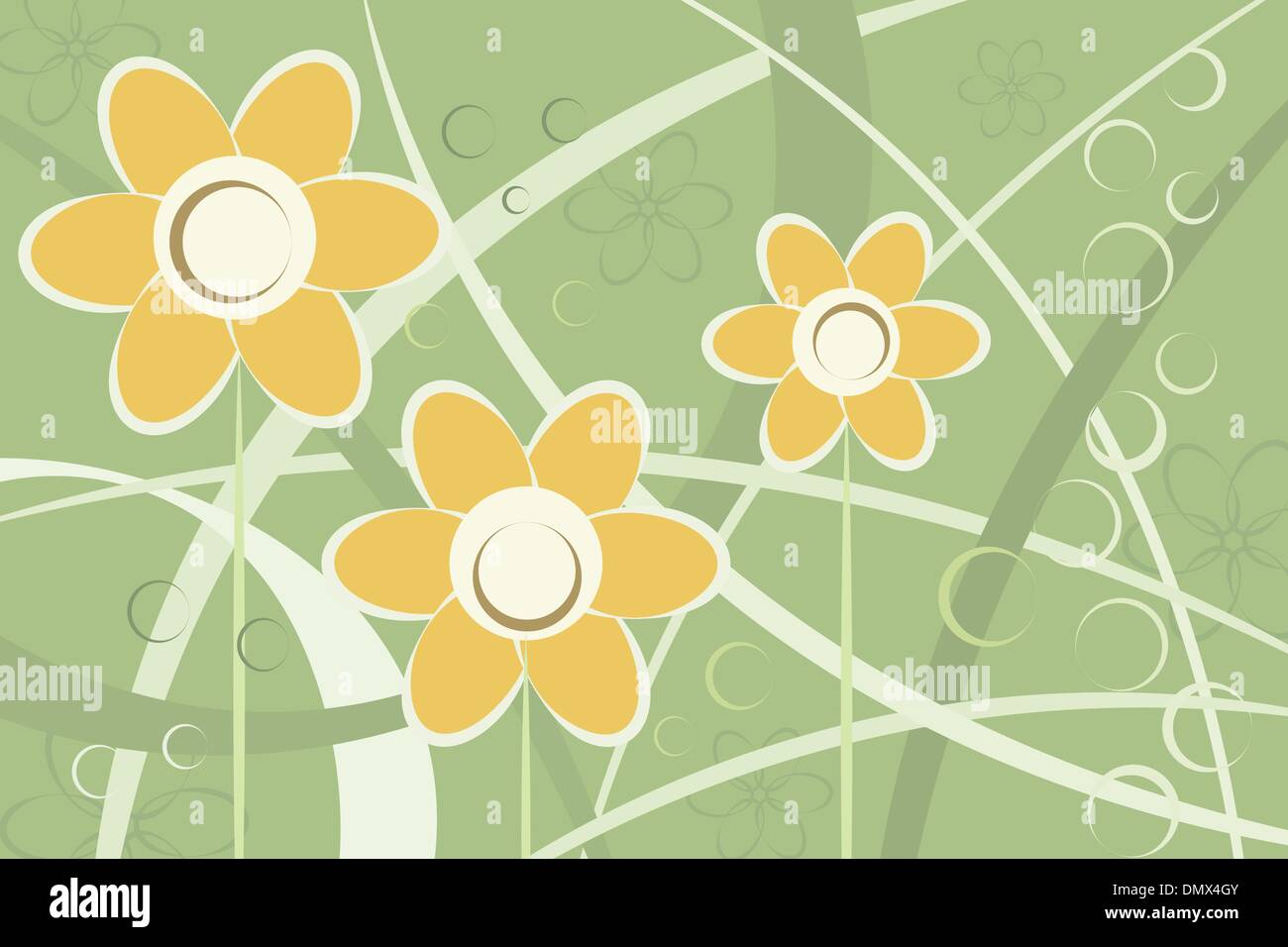 Abstract stylized daisy flowers background Stock Vector Image & Art - Alamy