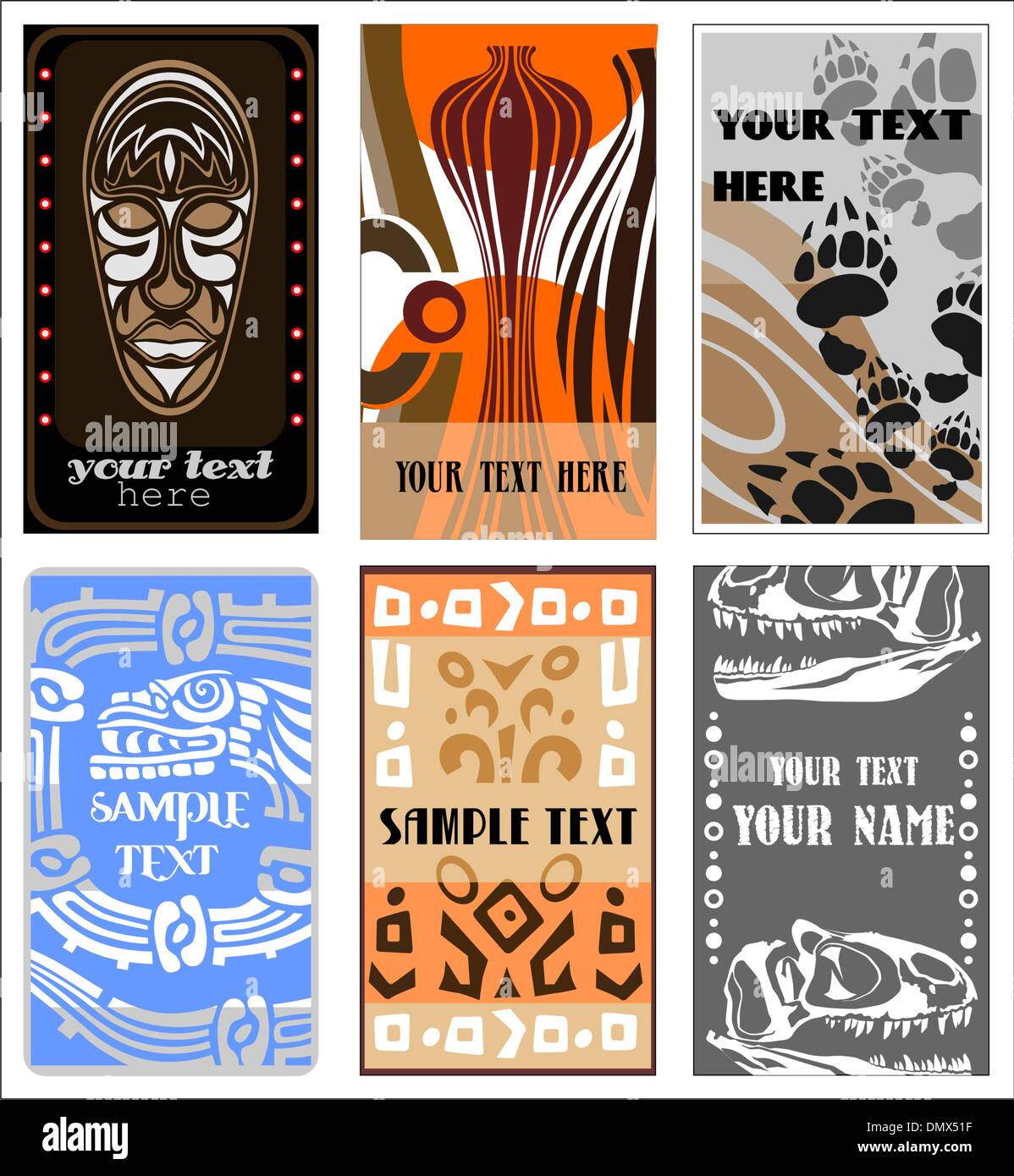 set of six information cards Stock Vector Image & Art - Alamy