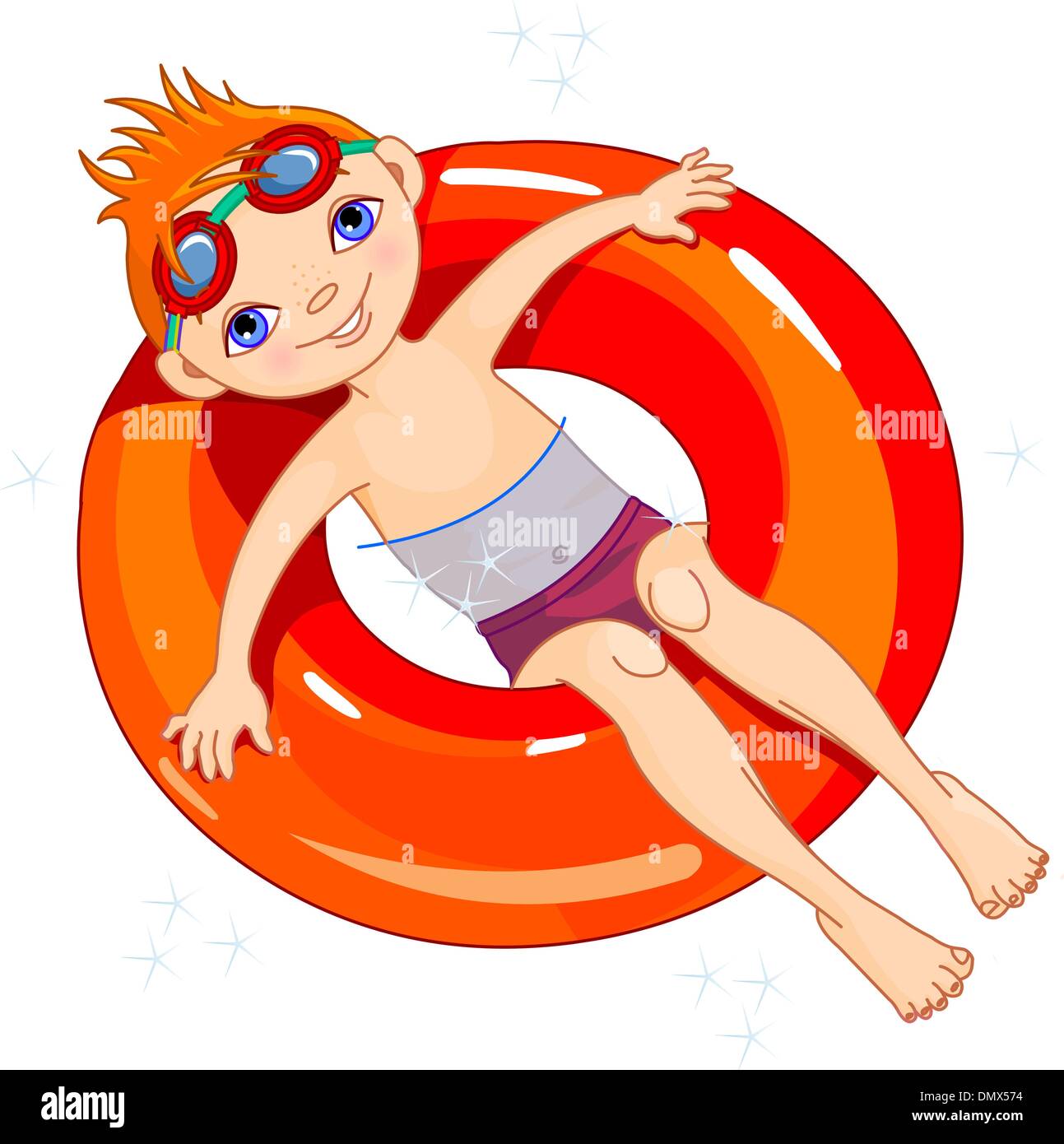 Boy at the pool Stock Vector Image & Art - Alamy