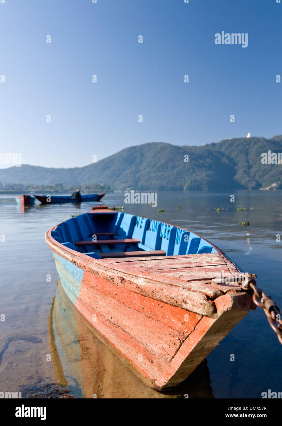 Phewa Tal Lake, Pokhara, Western Hills, Nepal Stock Photo - Alamy