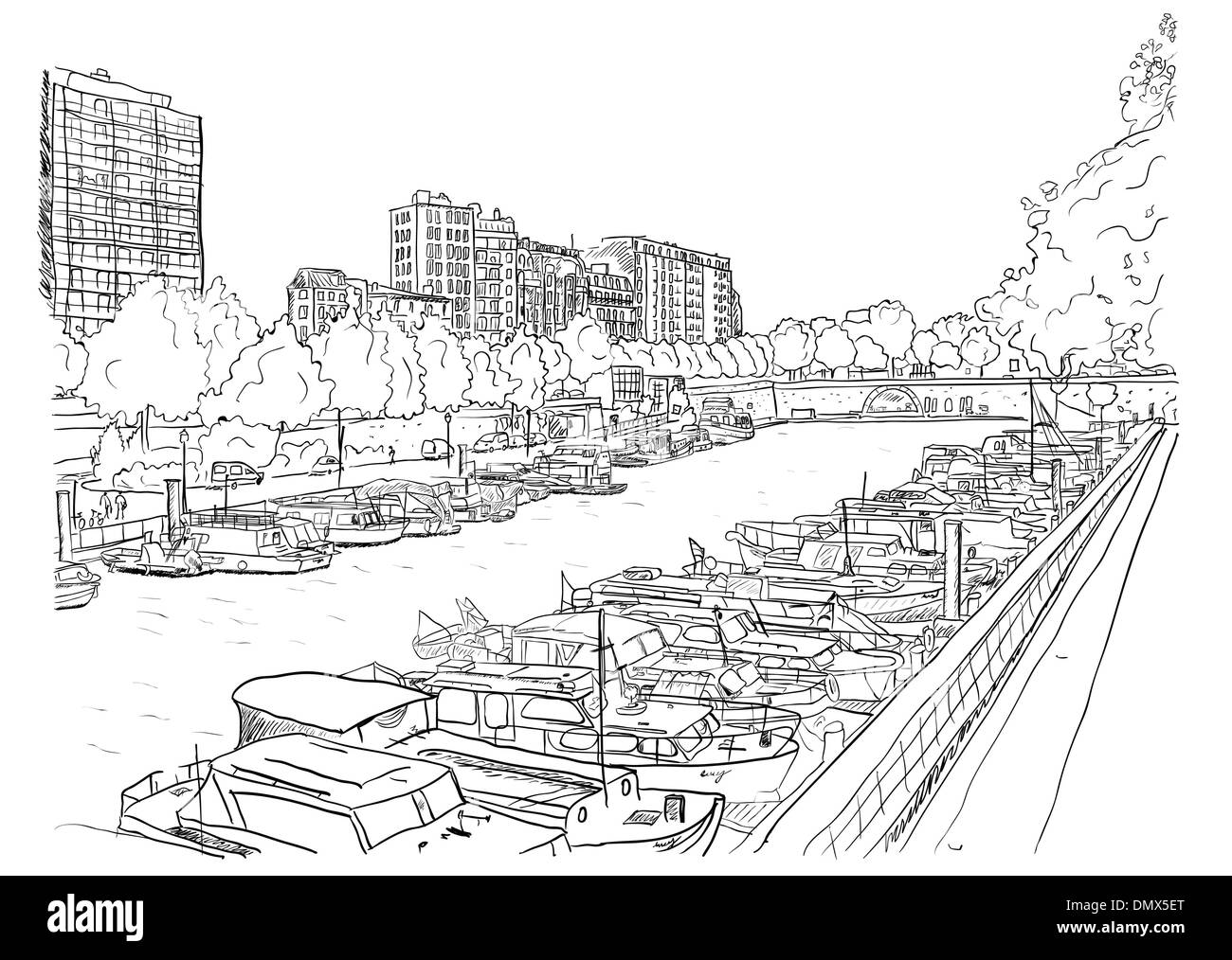 The river embankment Cut Out Stock Images & Pictures - Alamy